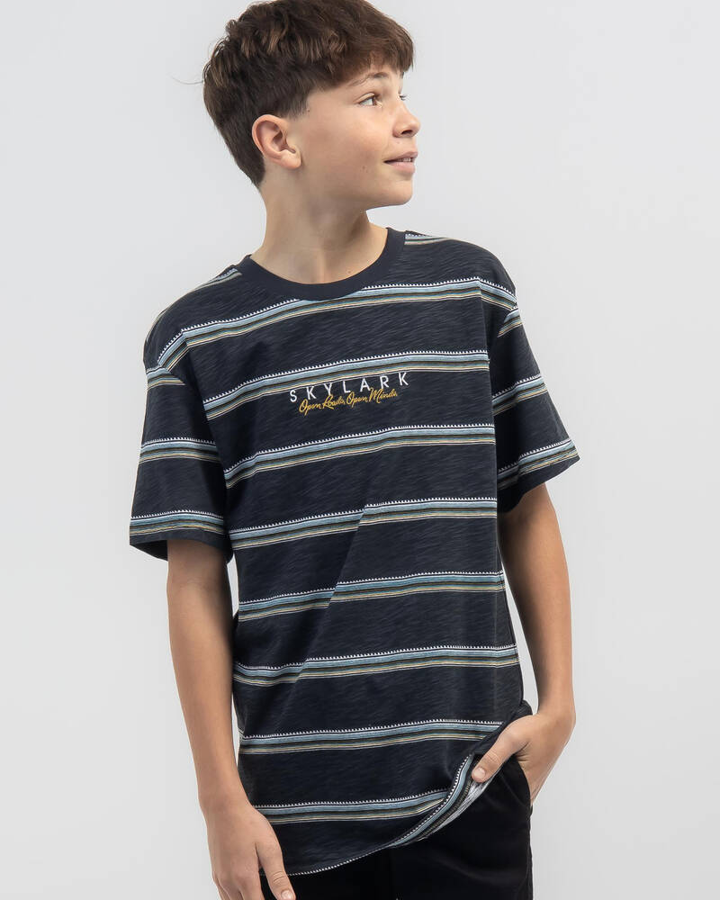 Shop Skylark Boys' Warp T-Shirt In Navy - Fast Shipping & Easy Returns ...