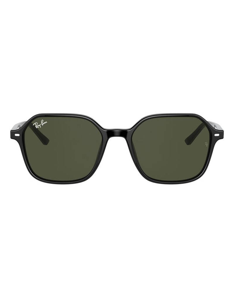 Shop Ray-Ban John RB9294 Sunglasses In Black W/g15 Green - Fast ...