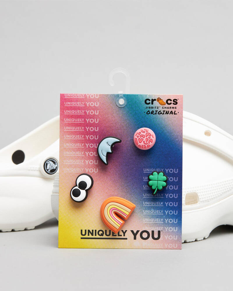 Shop Crocs Doodlez Jibbitz 5 Pack In Multi - Fast Shipping & Easy ...