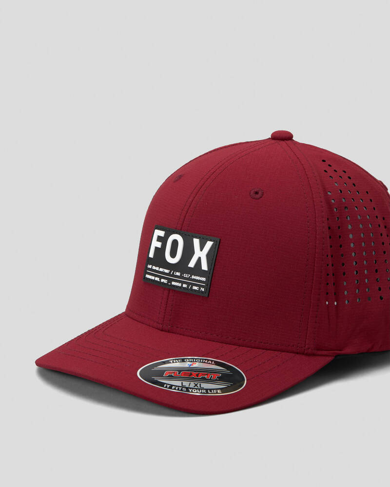 Shop Fox Fox Non Stop Tech Flexfit Cap In Scarlet - Fast Shipping ...