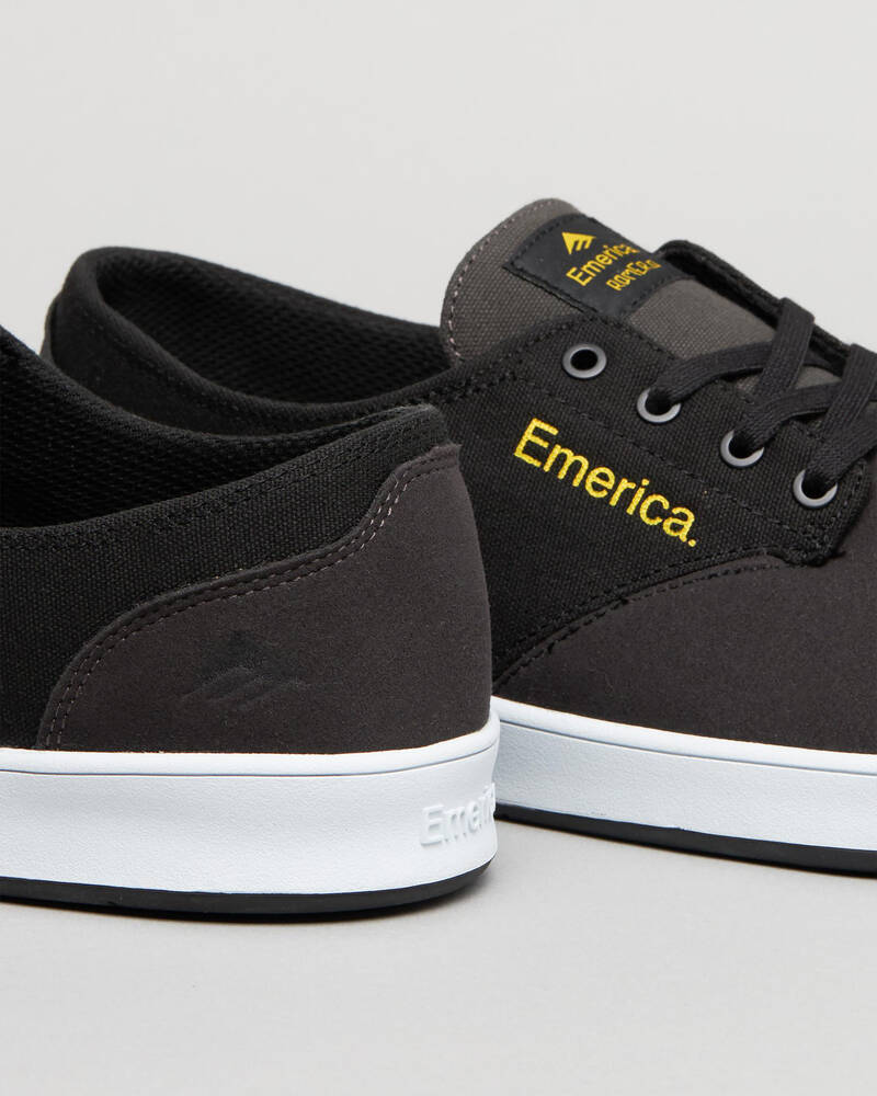 Shop Emerica Romero Laced Shoes In Grey/black/yellow - Fast Shipping ...
