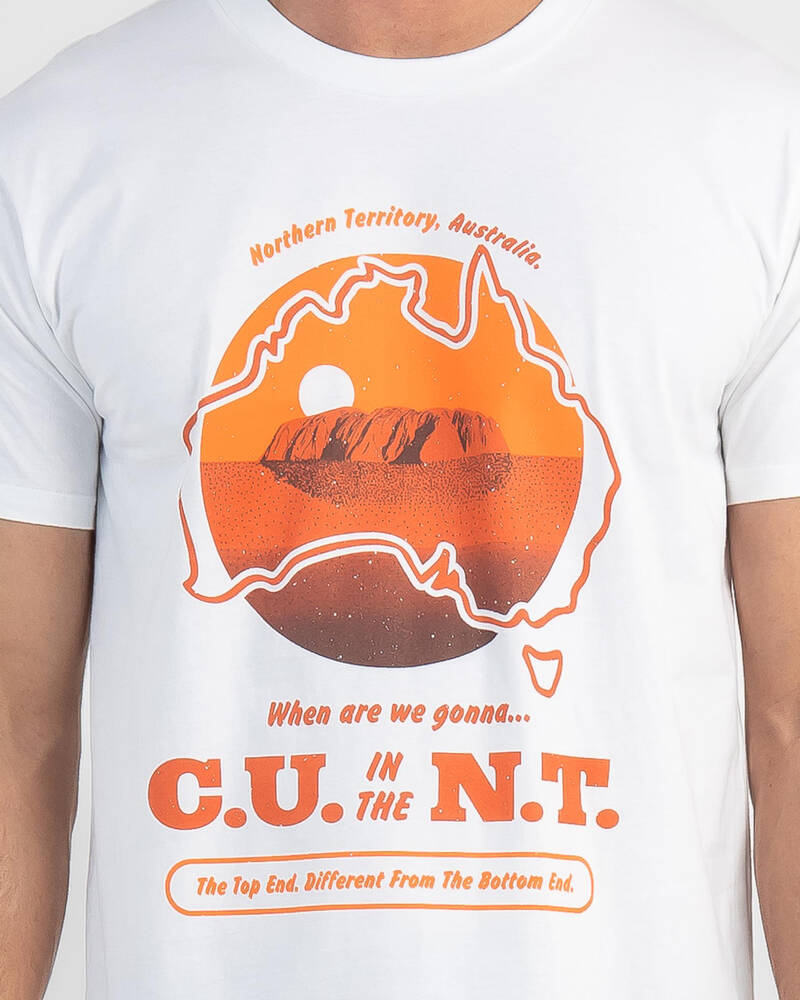 Shop CU in the NT Destination Red Centre T-Shirt In White - Fast ...
