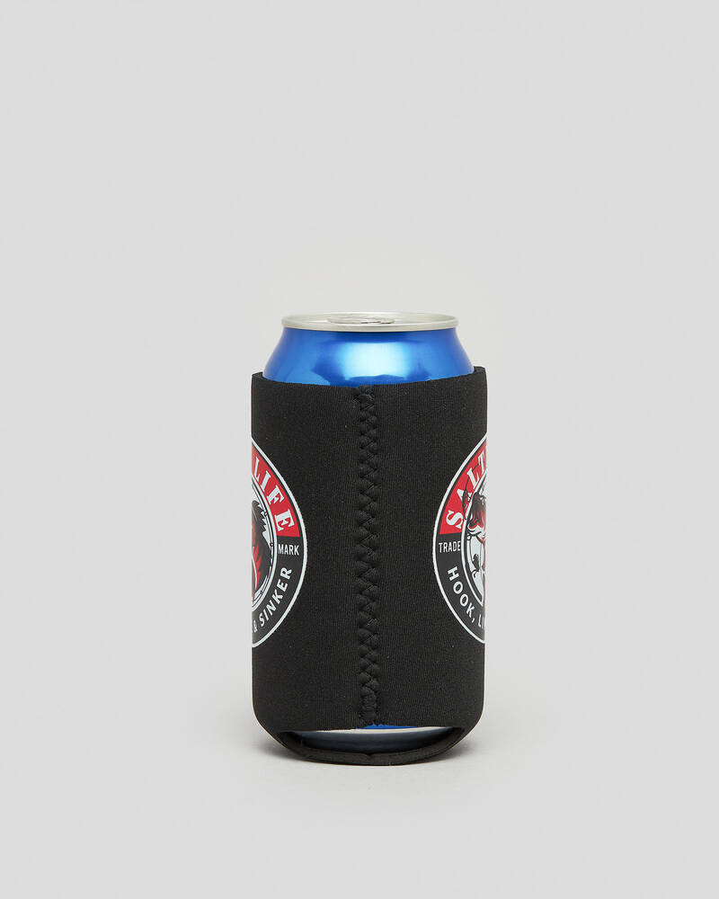Shop Salty Life Hooked Stubby Cooler In Black - Fast Shipping & Easy ...