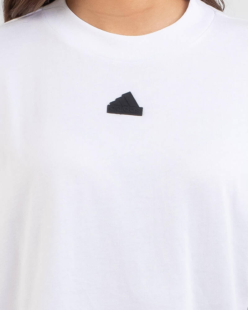 Shop adidas Future Icons 3 Stripe T-Shirt In White - Fast Shipping ...