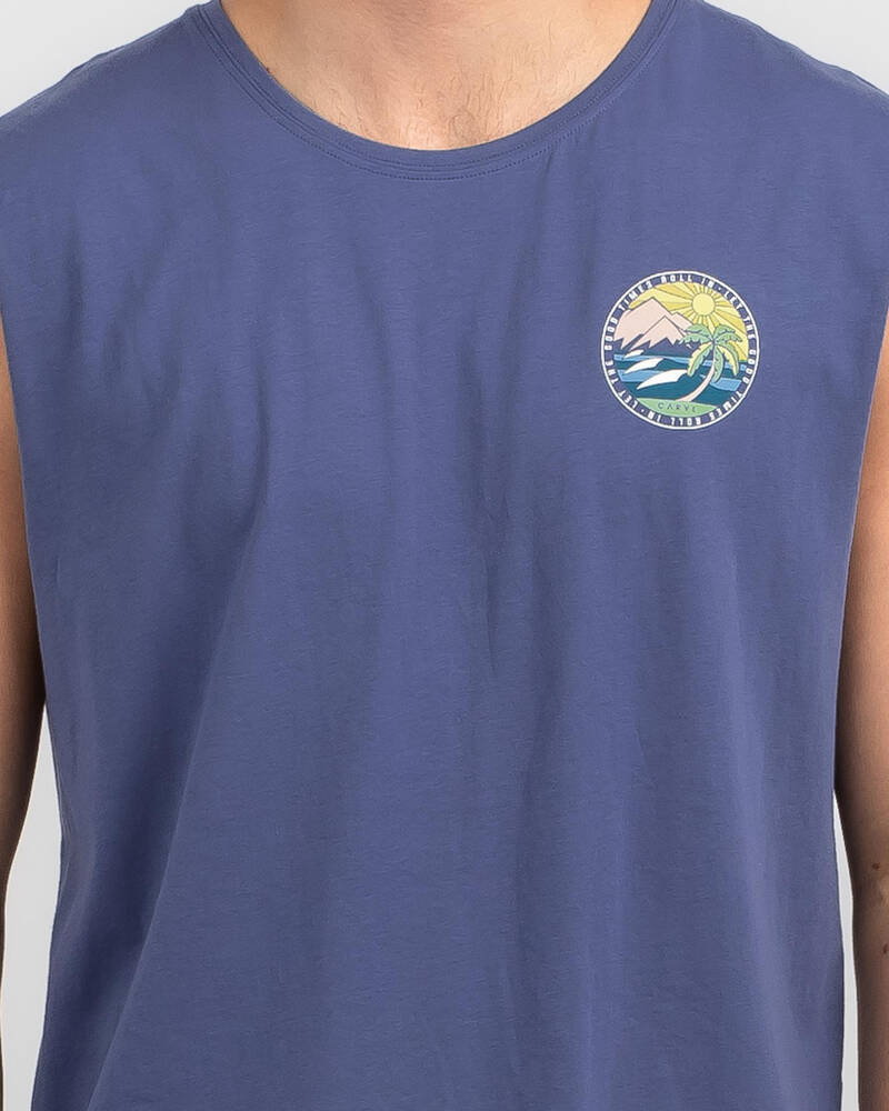 Shop Carve Sun 'N' Surf Muscle Tank In Indigo - Fast Shipping & Easy ...