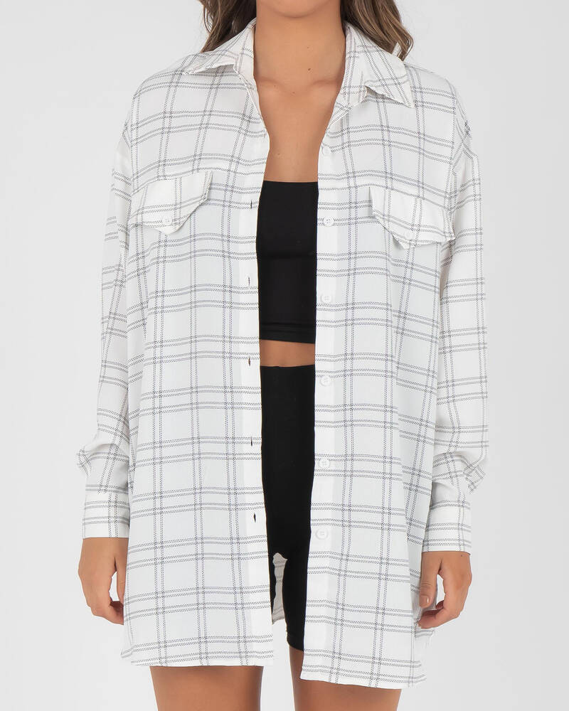 Shop Ava And Ever Pasha Shirt In White/black - Fast Shipping & Easy ...