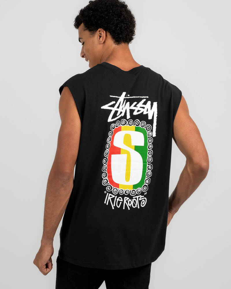 Shop Stussy Irie Roots Muscle Tank In Black - Fast Shipping & Easy ...