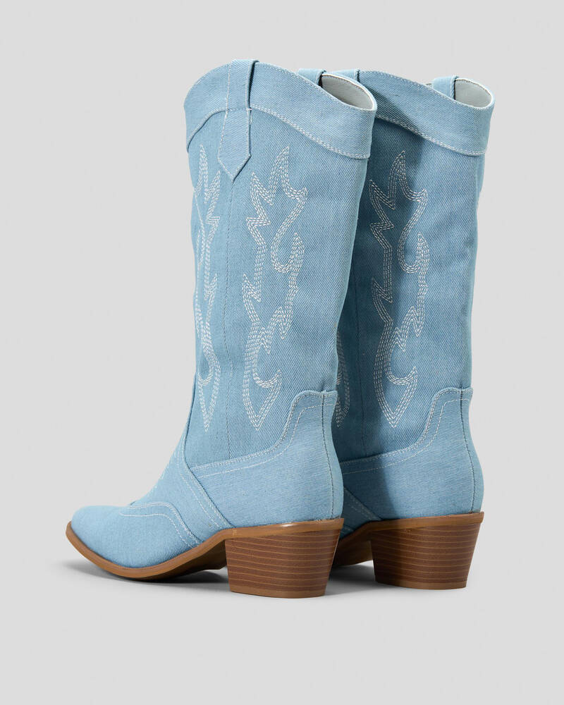 Shop Ava And Ever Arizona Boots In Denim - Fast Shipping & Easy Returns ...
