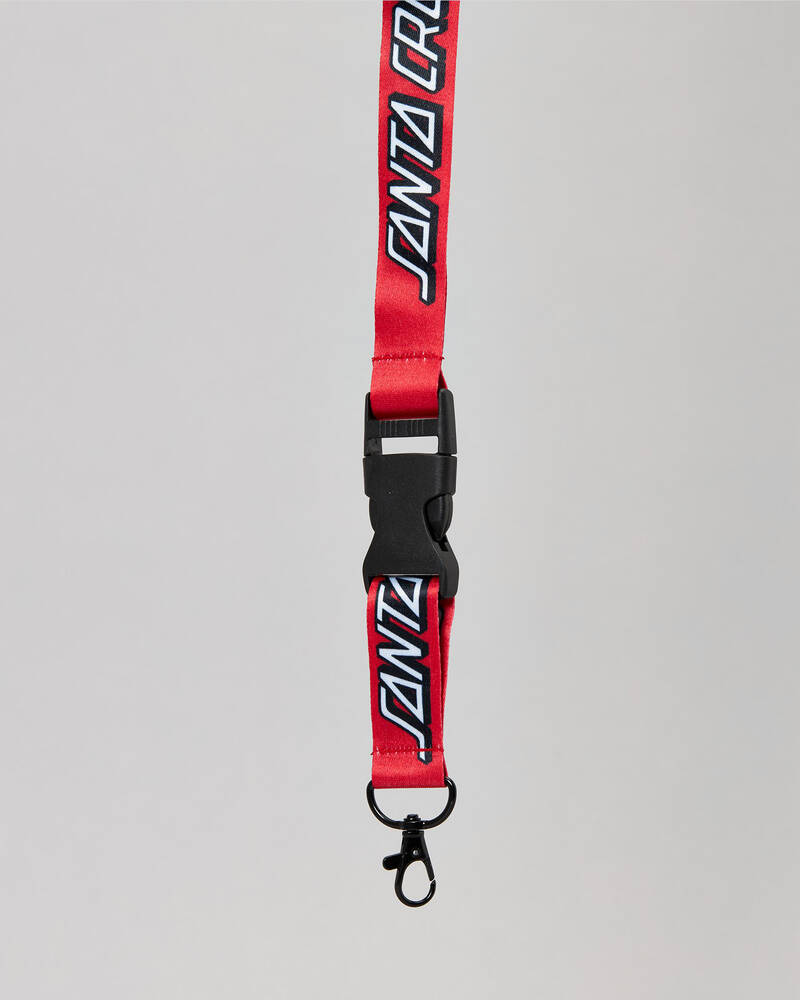 Shop Santa Cruz Classic Strip Lanyard In Red - Fast Shipping & Easy ...