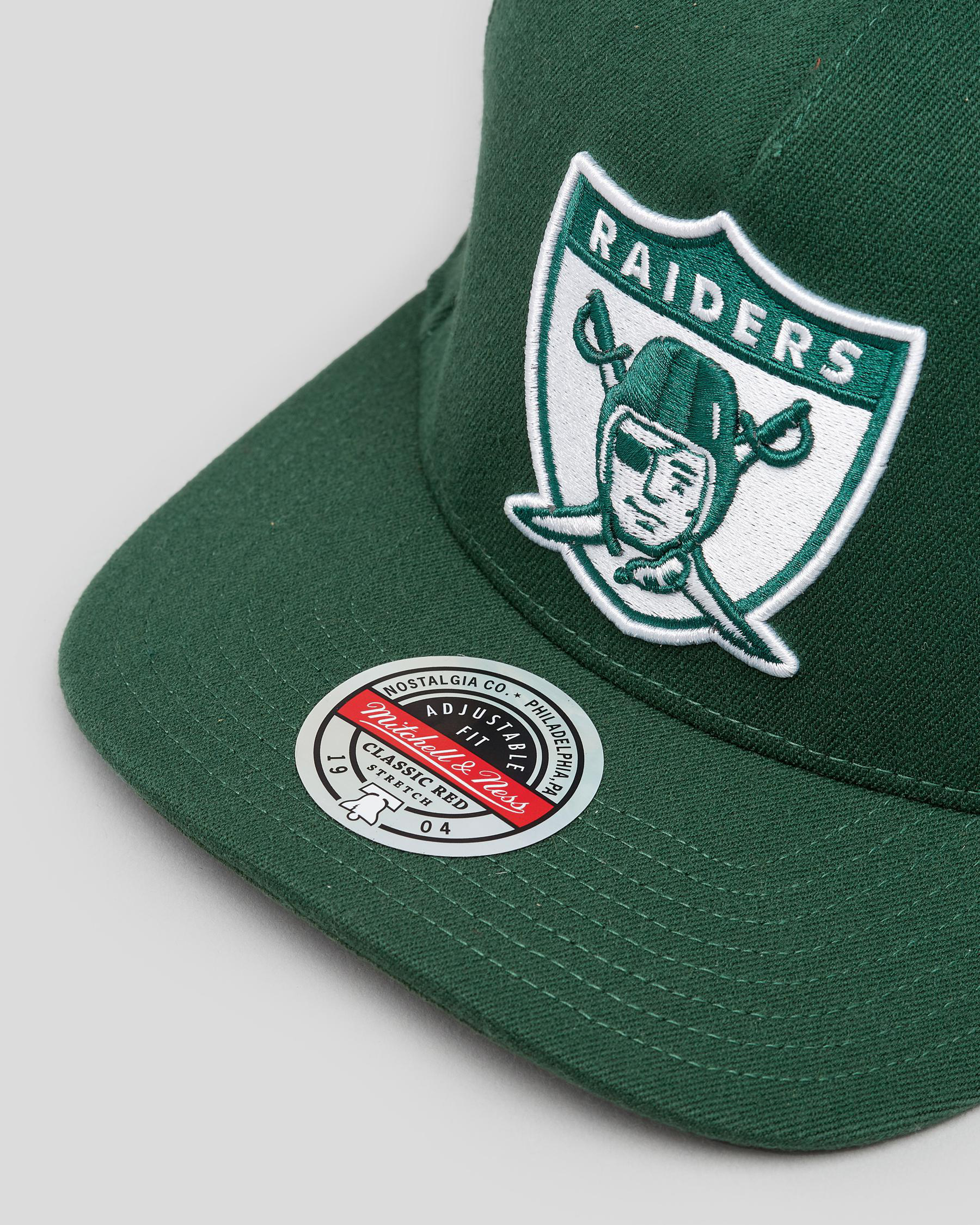 Shop Mitchell & Ness Las Vegas Raiders Clear Field Pinch Panel Snapback ...