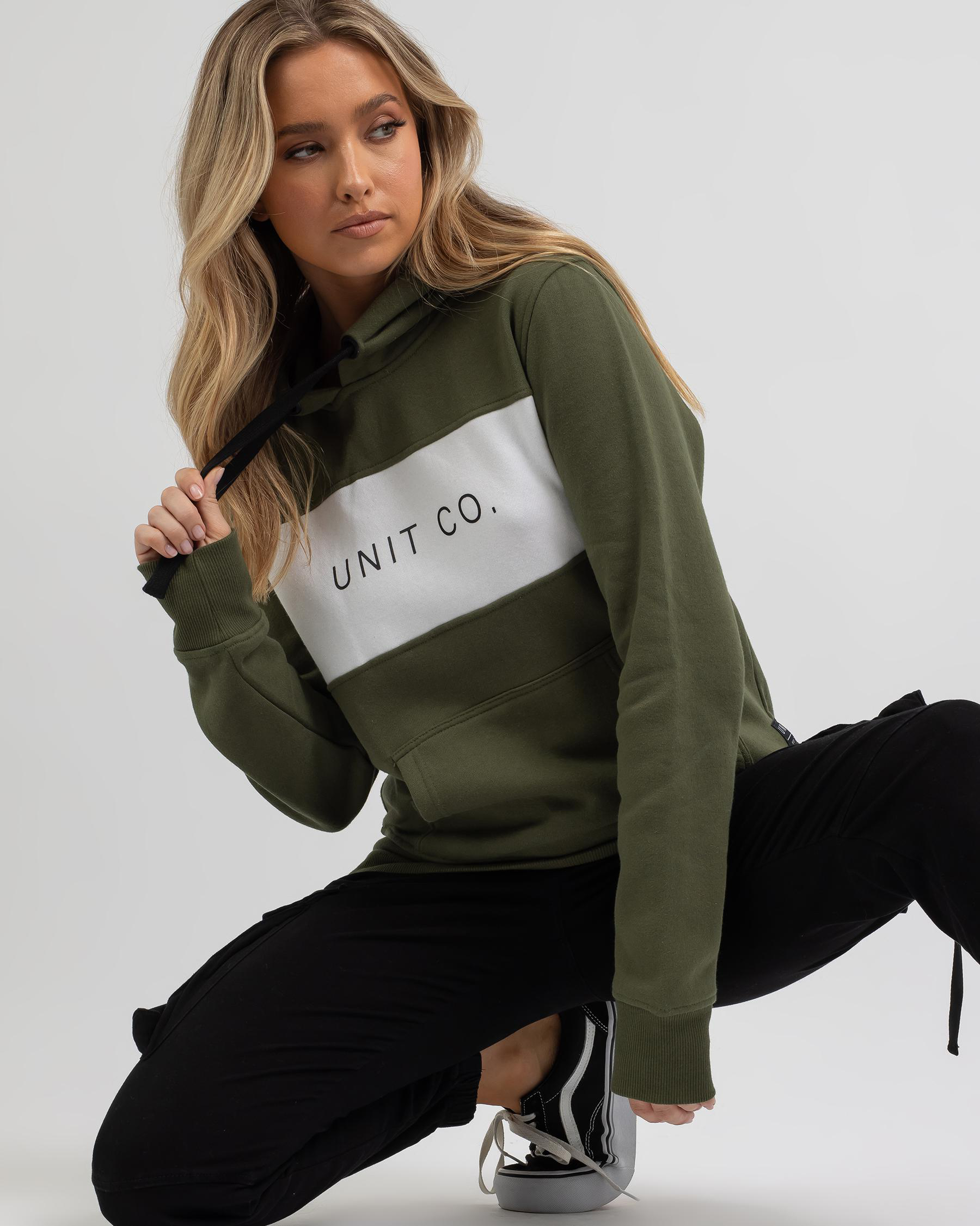 Shop Unit Womens Baltic Pullover Hoodie In Military - Fast Shipping ...