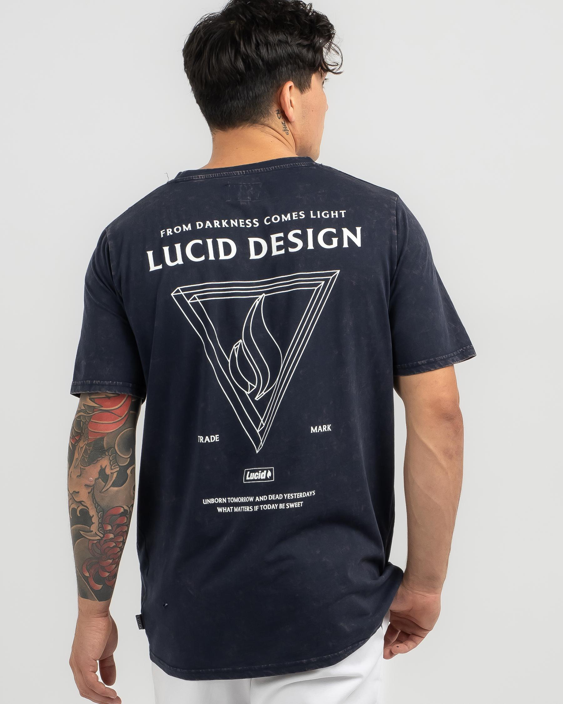 Shop Lucid Myriad T-Shirt In Navy Acid - Fast Shipping & Easy Returns ...