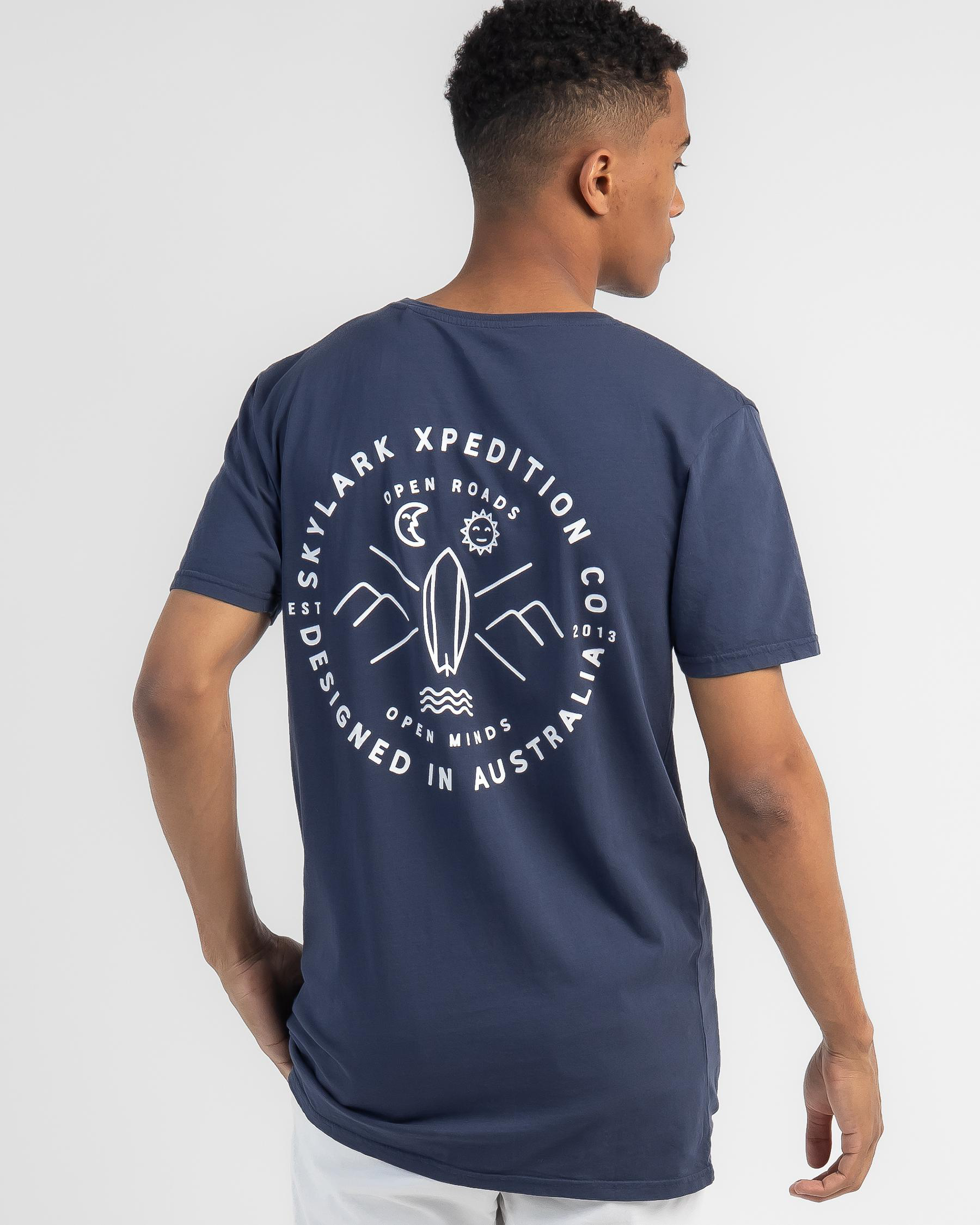 Shop Skylark Explore T-Shirt In Overdye Blue - Fast Shipping & Easy Returns - City Beach Australia