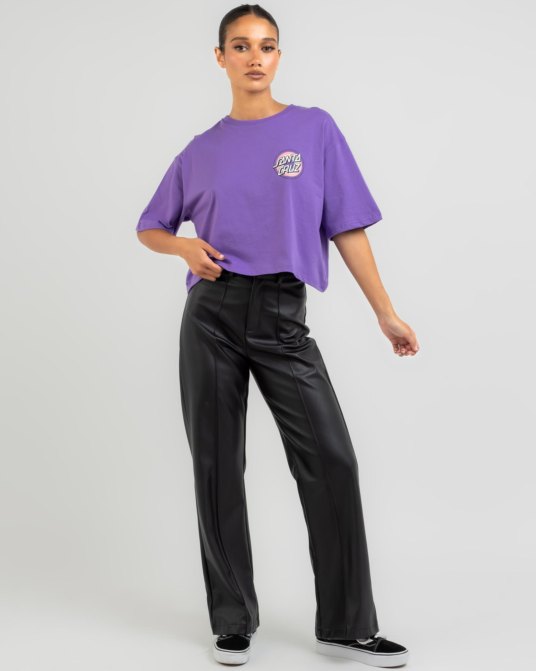Shop Santa Cruz Absent Gleam Dot T-Shirt In Lavender - Fast Shipping ...