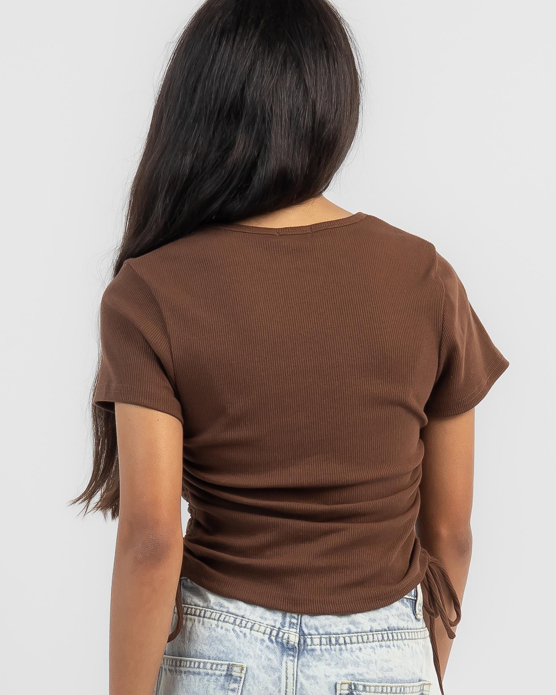 Shop Ava And Ever Girls' Kenny Top In Dark Chocolate - Fast Shipping ...