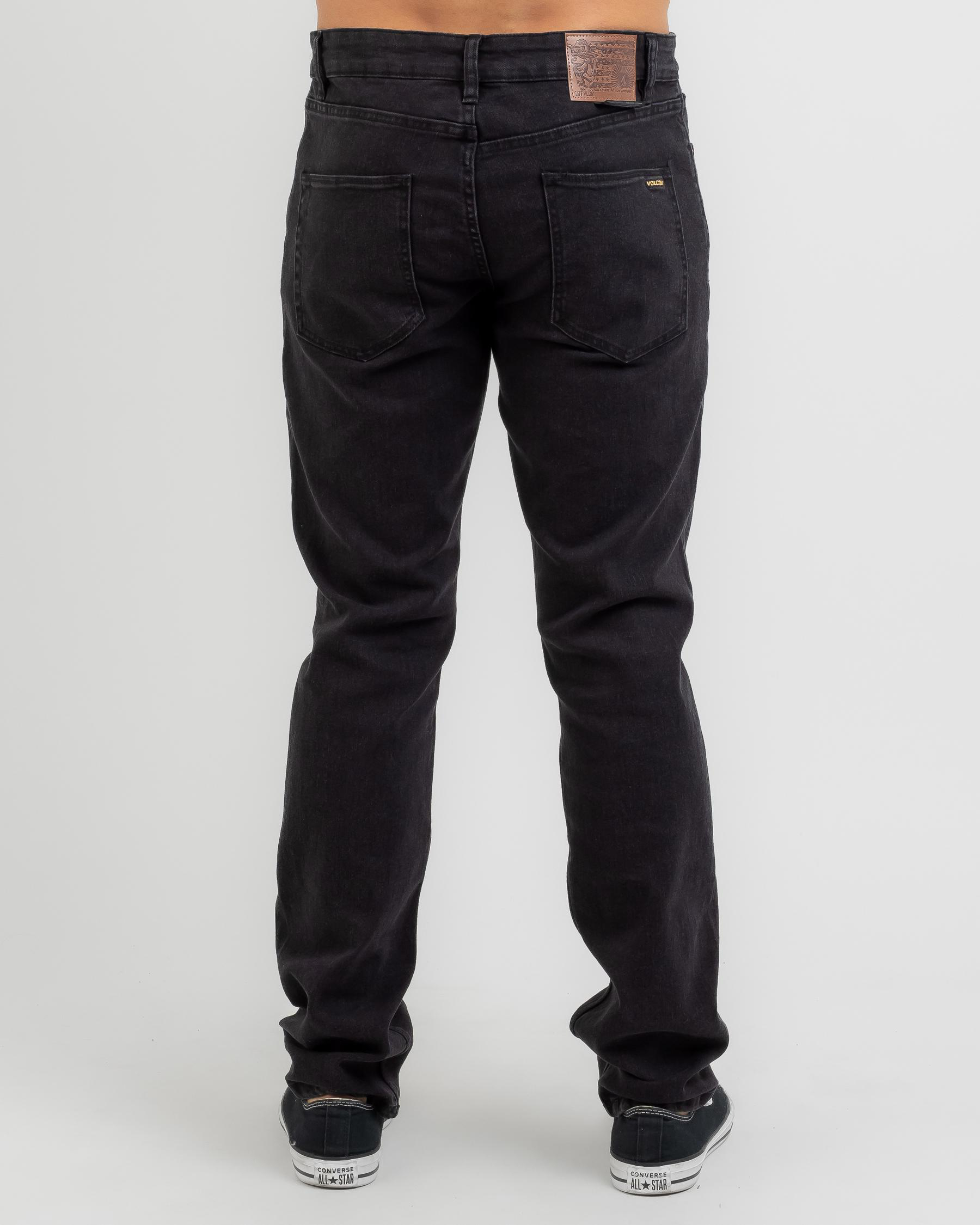 Shop Volcom Vorta Denim Jeans In Black Out - Fast Shipping & Easy ...
