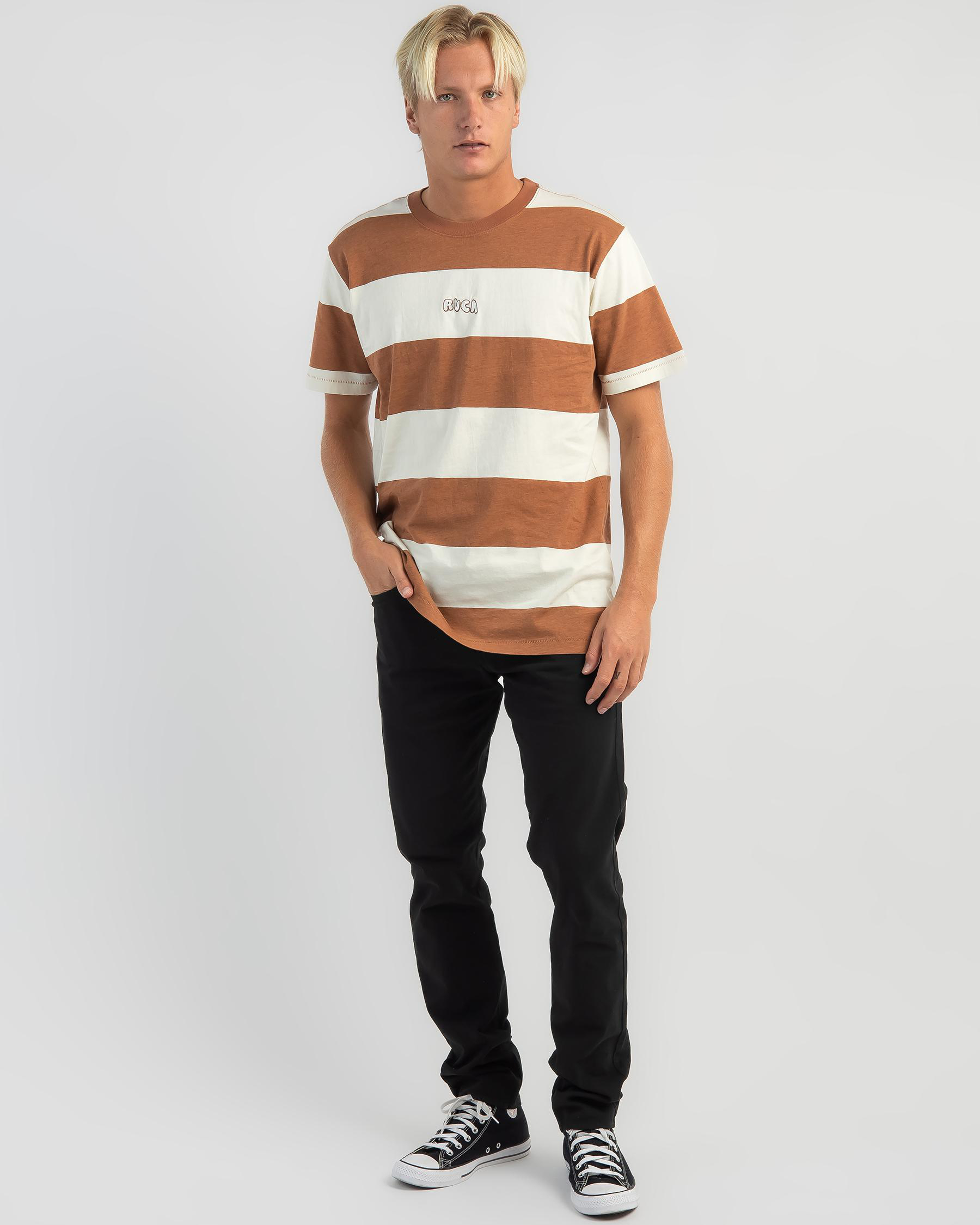 Shop RVCA Daggers Twill Pants In Black - Fast Shipping & Easy Returns ...