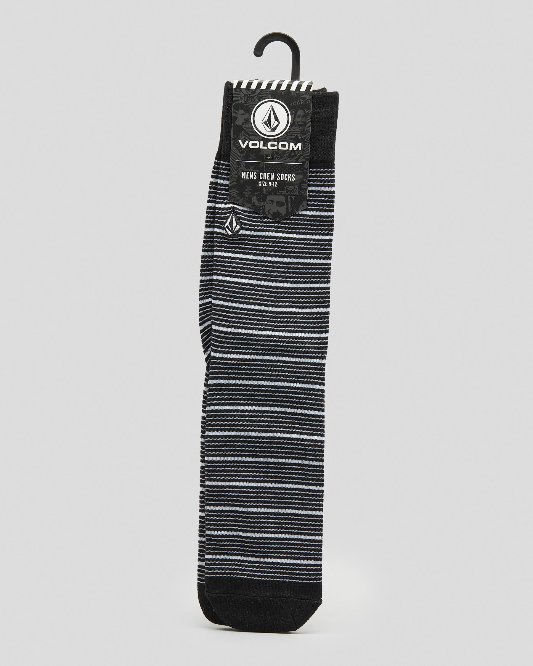 Shop Volcom True Socks In Black White - Fast Shipping & Easy Returns ...