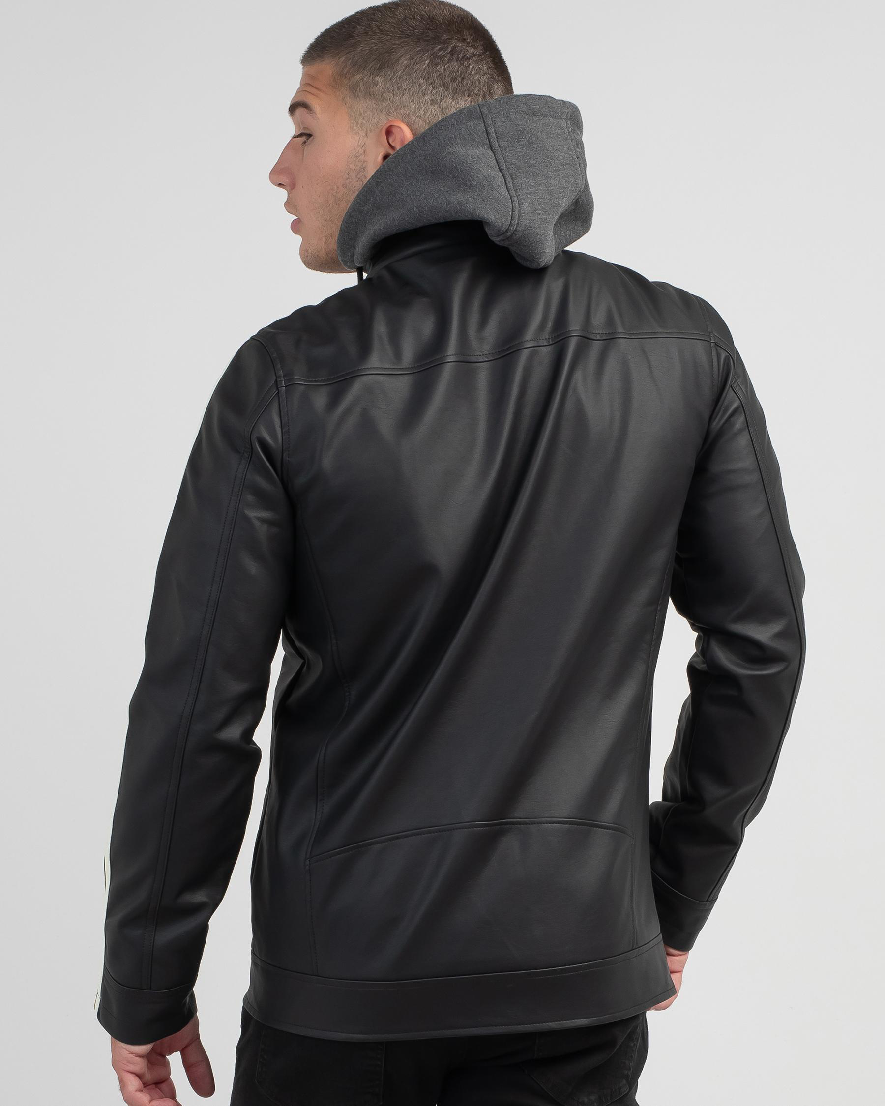 Shop Dexter Side Kick Hooded Jacket In Black/white - Fast Shipping ...