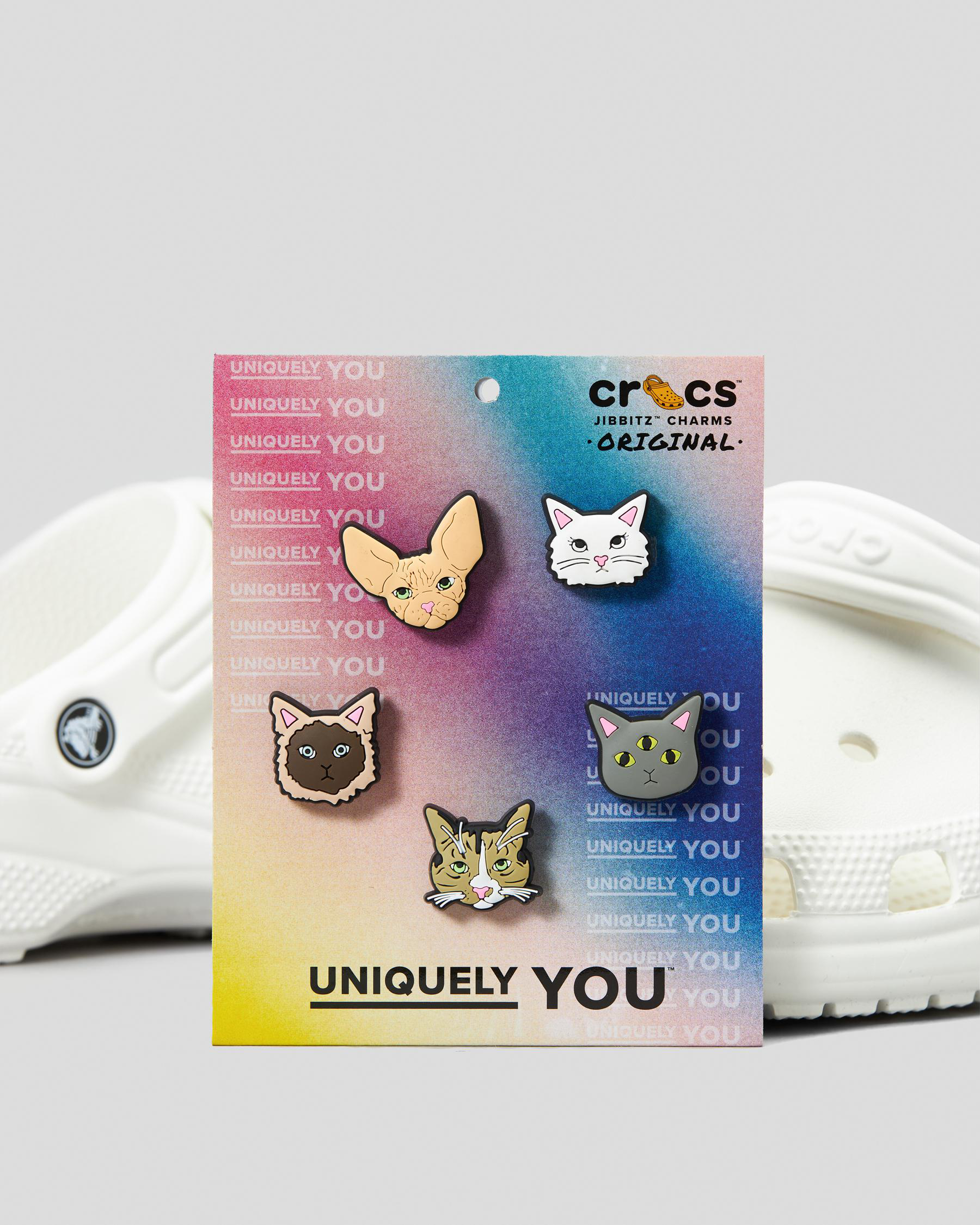 Shop Crocs Odd Kitties Jibbitz 5 Pack In Multi - Fast Shipping & Easy ...