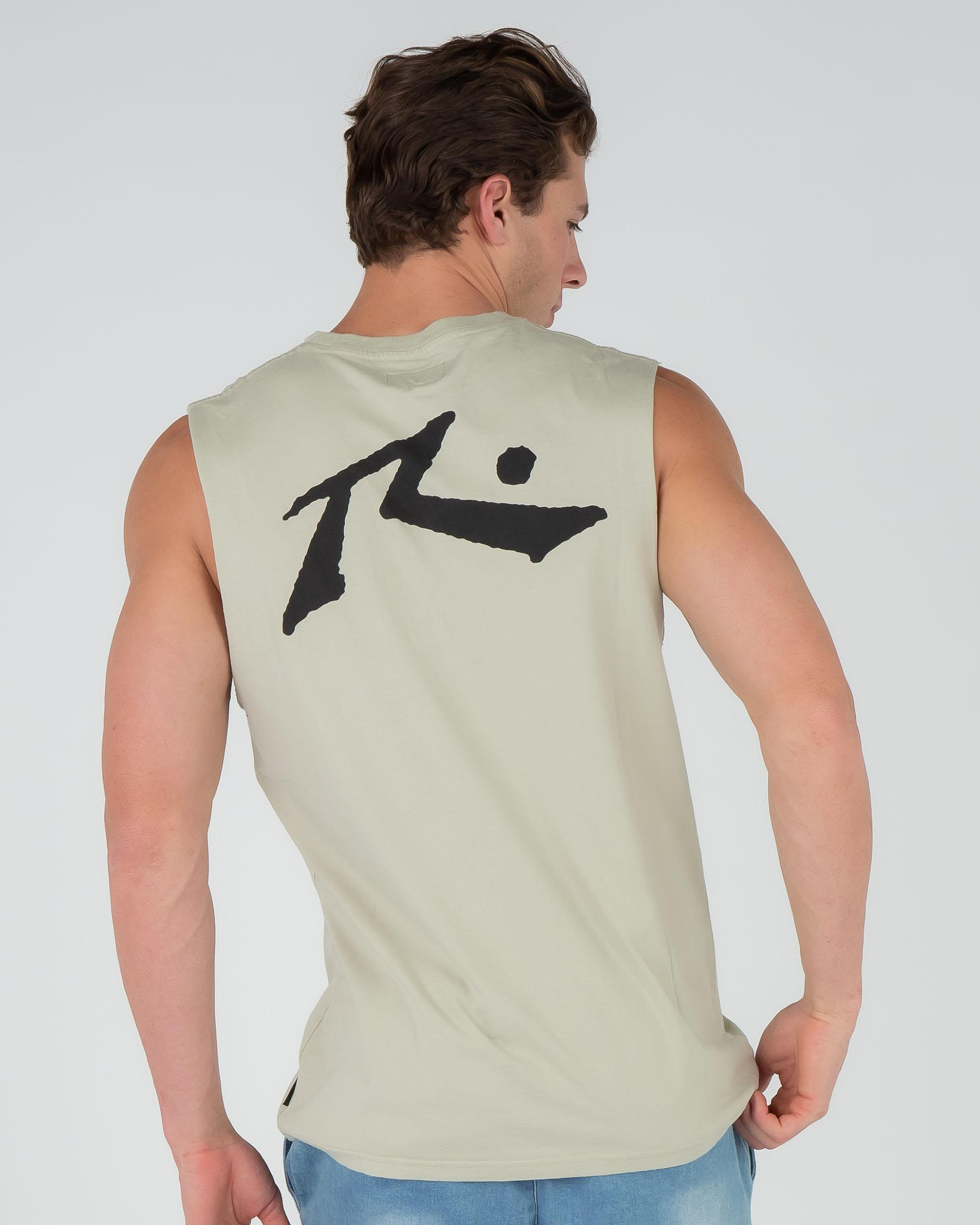 Shop Rusty Competition Muscle Tank In Beige Fog - Fast Shipping & Easy ...