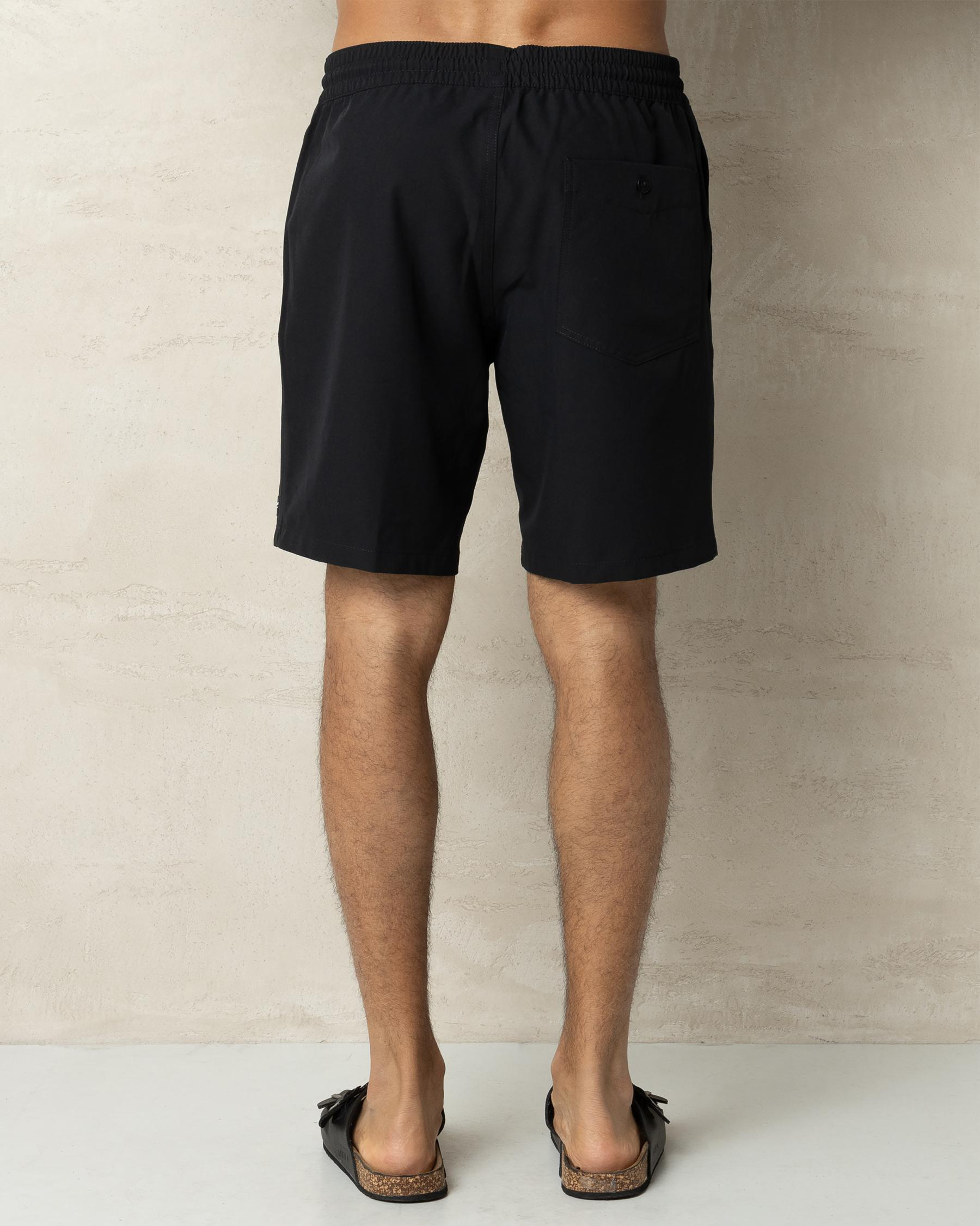 Shop Volcom Stones Hybrid Elastic Waist Shorts In Black - Fast Shipping ...
