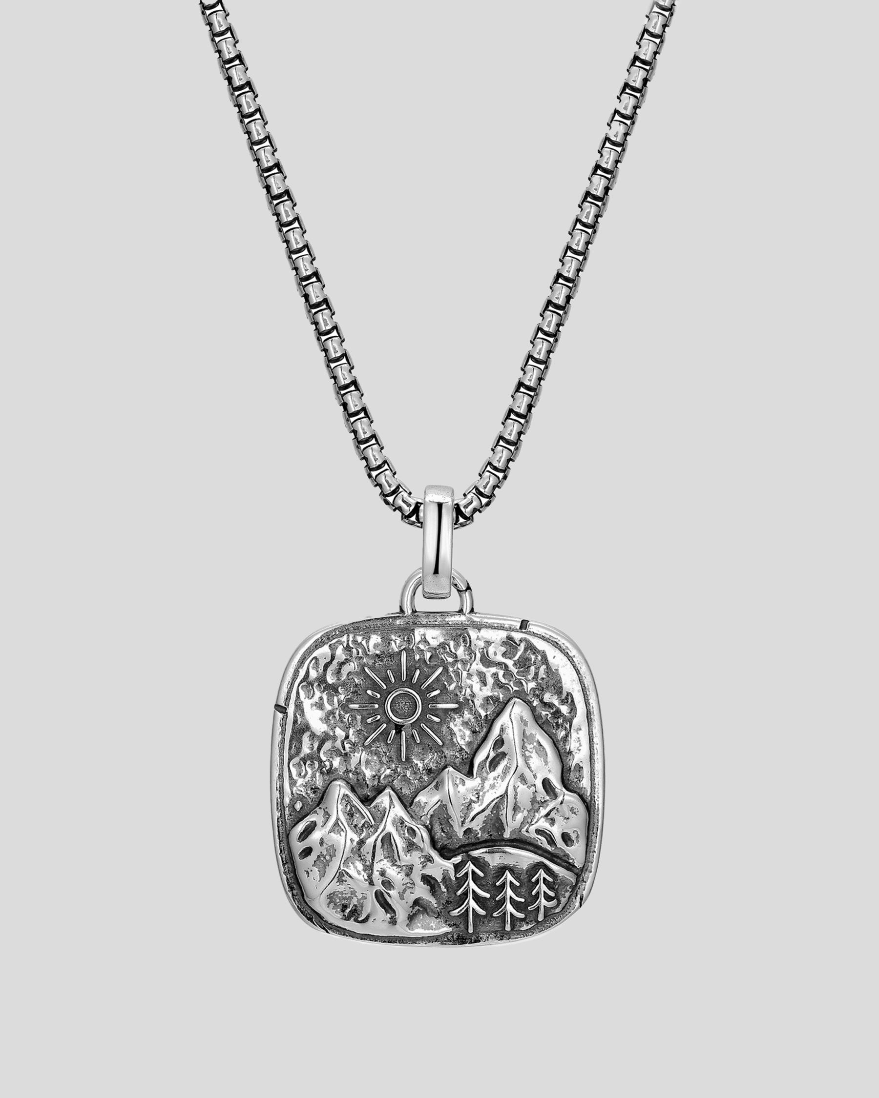 Shop Drift Culture Mountain Necklace In Silver - Fast Shipping & Easy ...