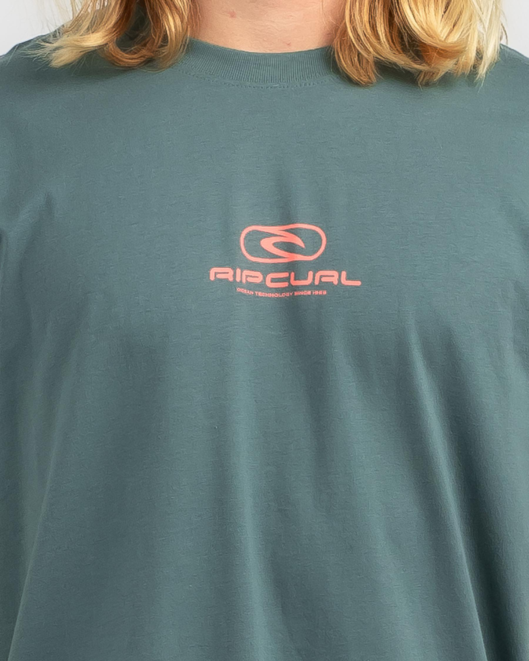 Shop Rip Curl Pill Icon T-Shirt In Bluestone - Fast Shipping & Easy ...