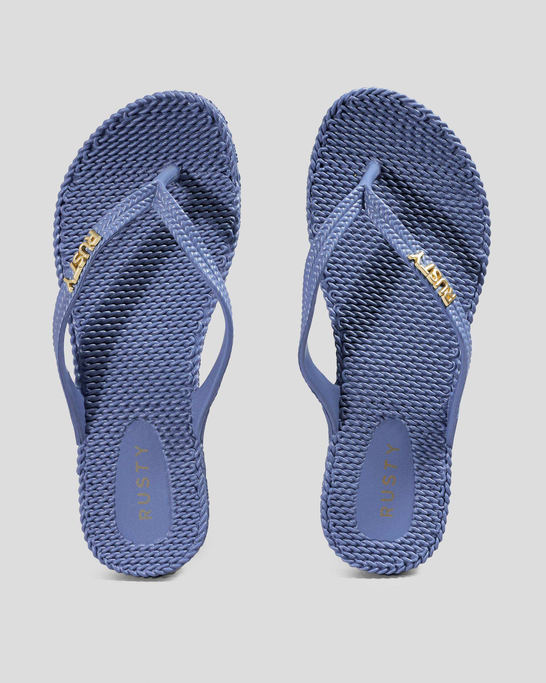 Shop Rusty Flip Out Thongs In Elemental Blue - Fast Shipping & Easy ...