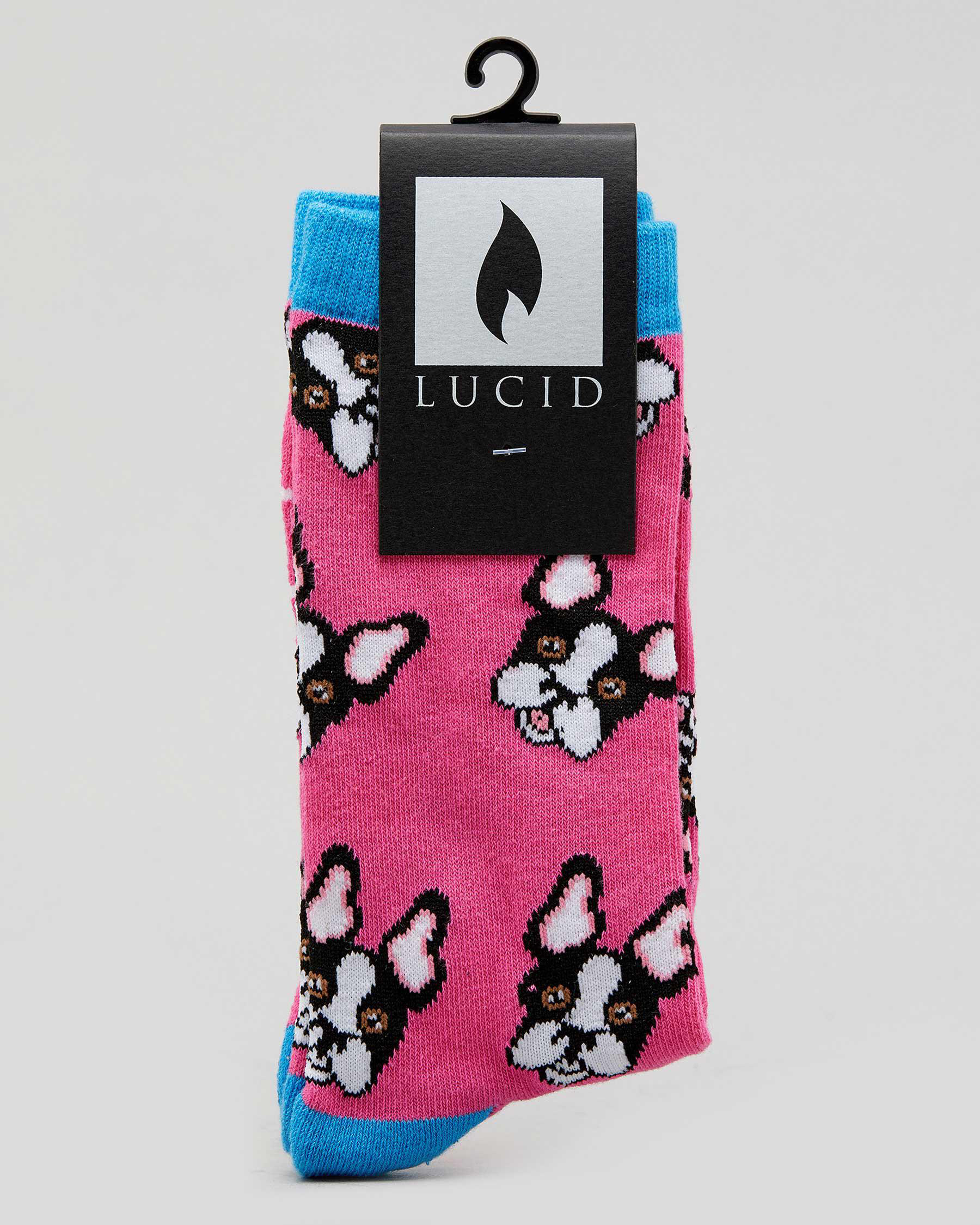 Shop Lucid Bulldog Socks In Pink - Fast Shipping & Easy Returns - City ...