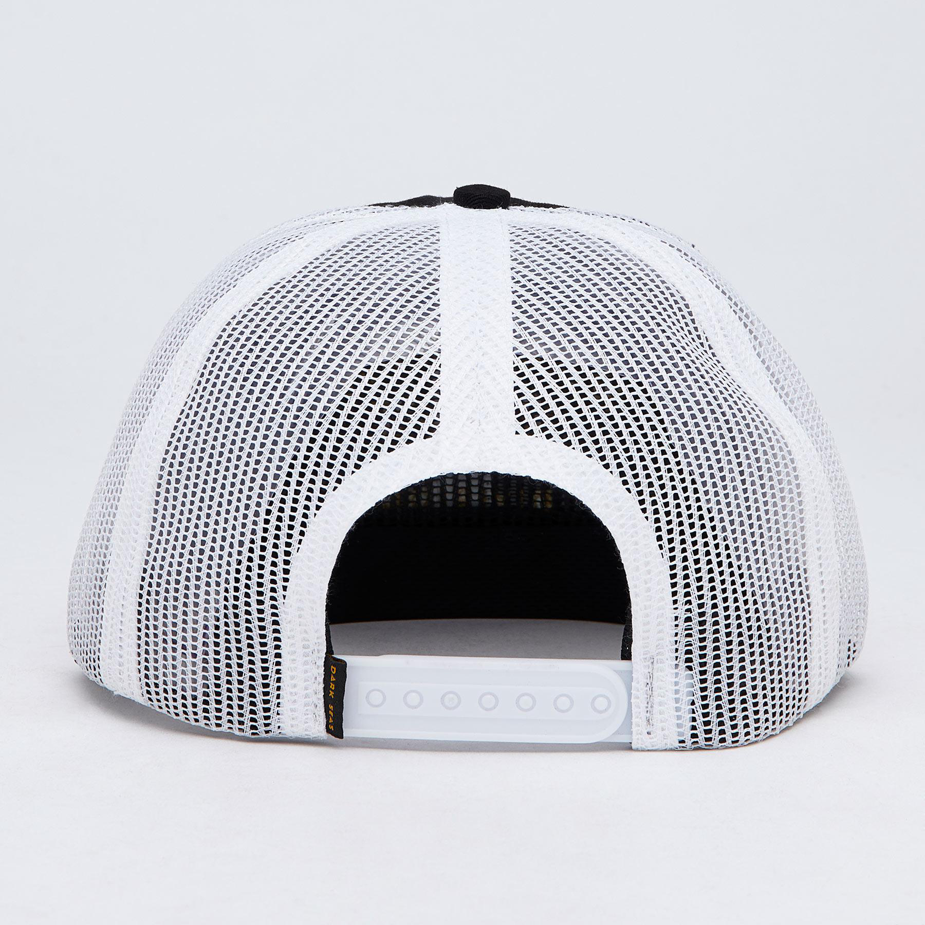 Shop Dark Seas Divison Displacement Trucker Cap In Black - Fast ...