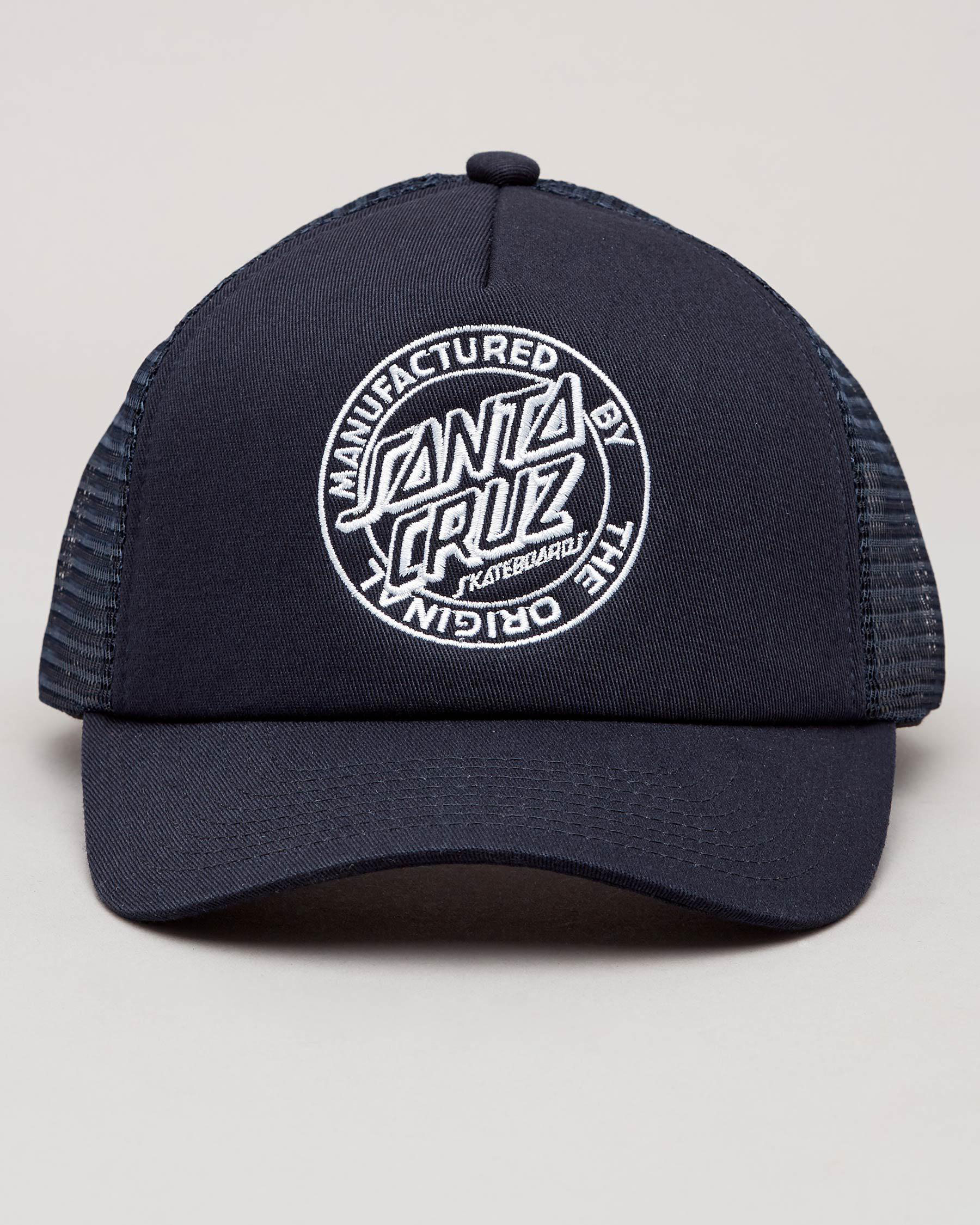 Shop Santa Cruz OG Dot Trucker Cap In Midnight - Fast Shipping & Easy ...