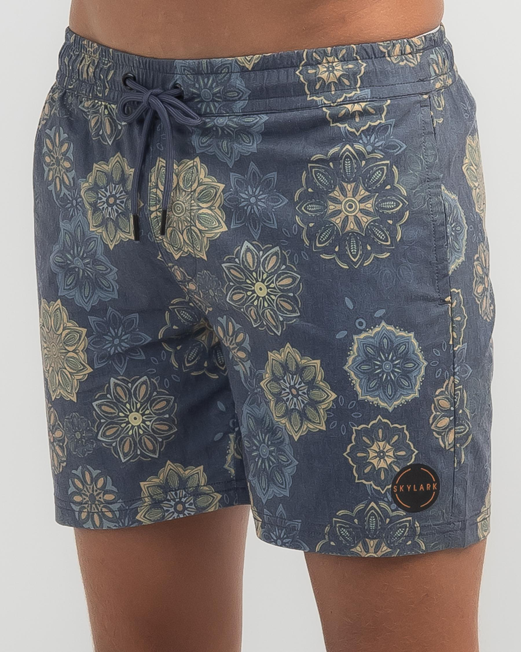 Shop Skylark Pause Elastic Waist Shorts In Navy - Fast Shipping & Easy ...