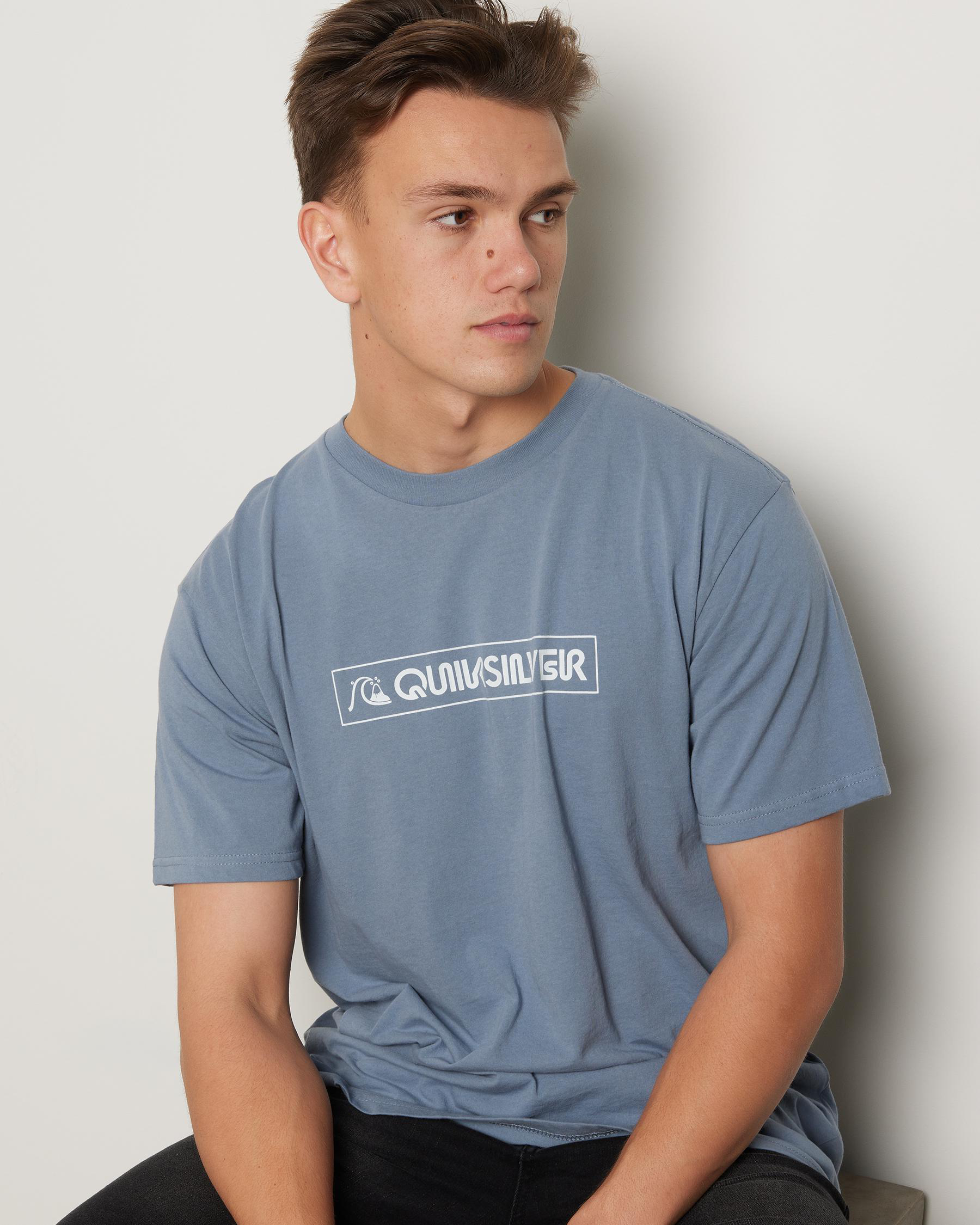 Shop Quiksilver Modern Clicker T-Shirt In Flint Stone - Fast Shipping ...
