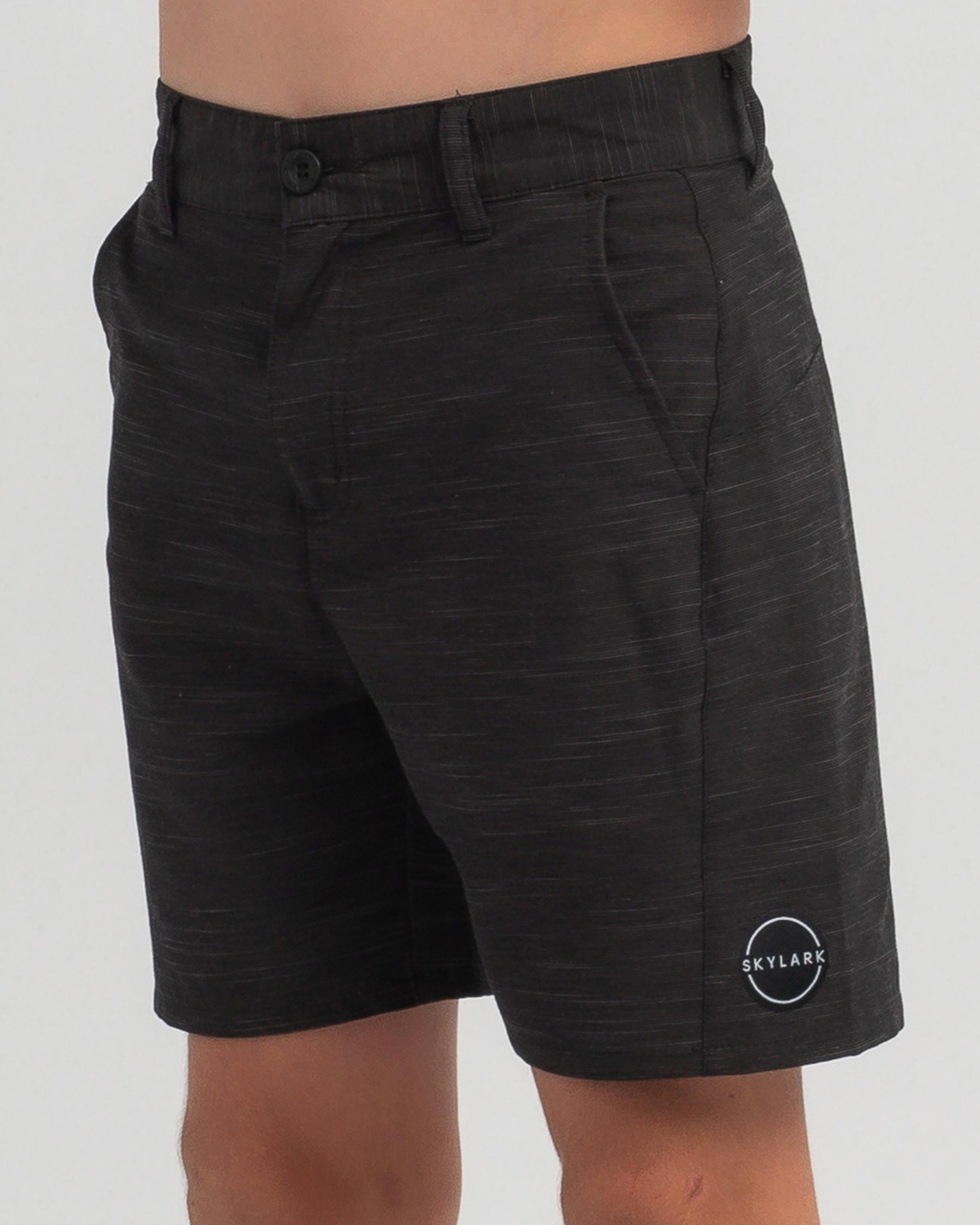 Shop Skylark Boys' Vertical Walk Shorts In Black - Fast Shipping & Easy ...