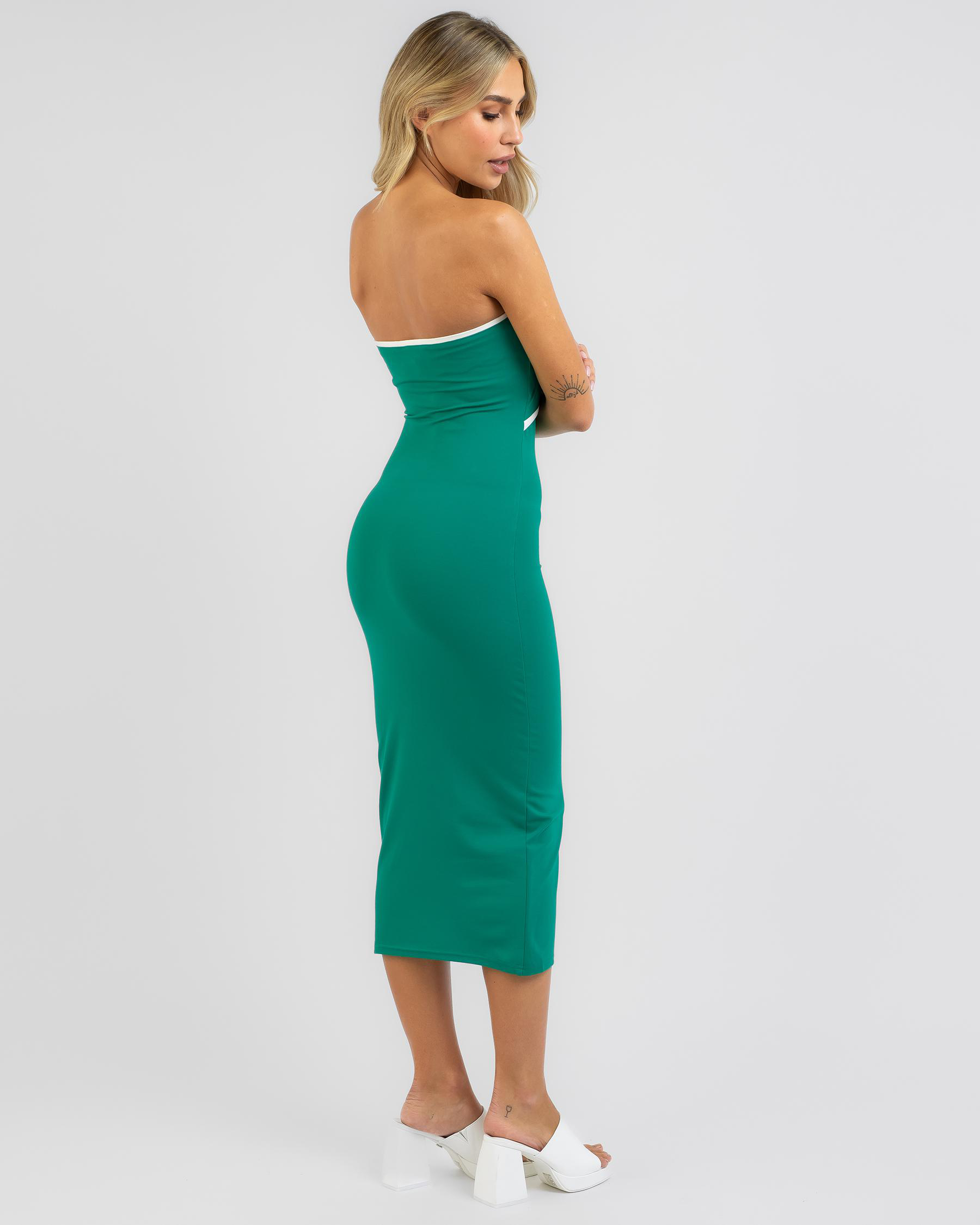Shop Ava And Ever Robin Dress In Green/white - Fast Shipping & Easy ...