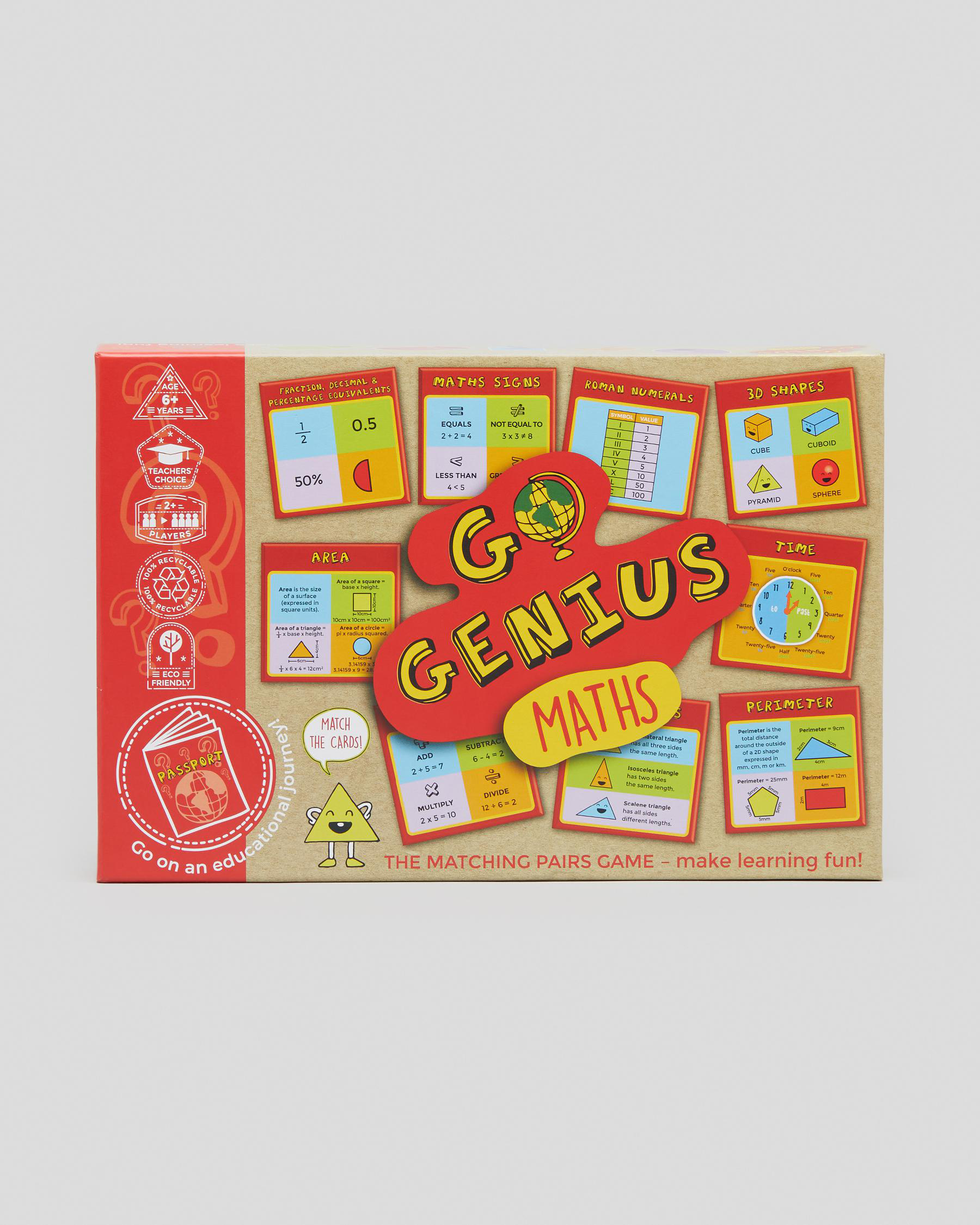 Shop Get It Now Go Genius Maths Card Game In Red - Fast Shipping & Easy ...