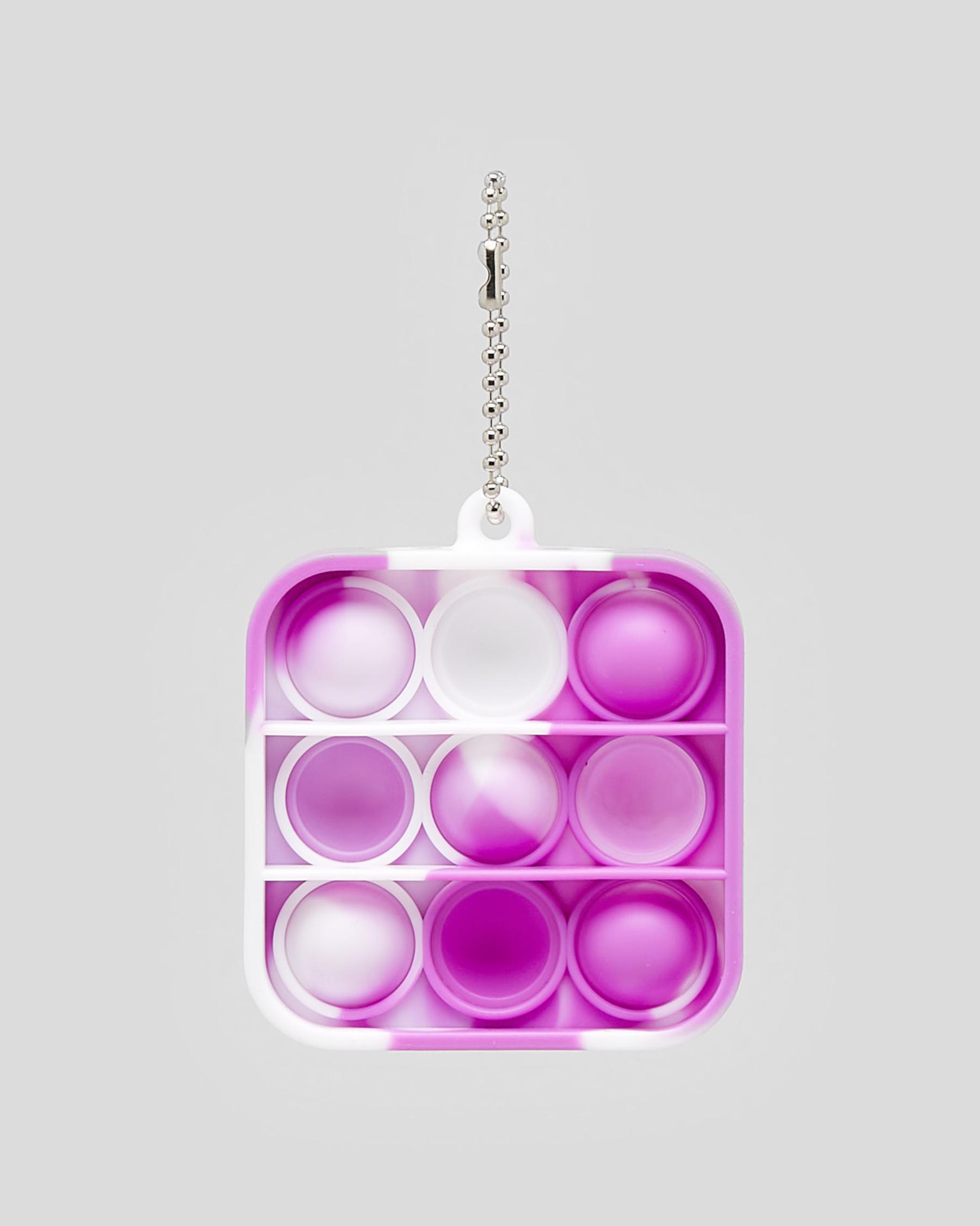 Shop Karyn In LA Push Pop Bubble Keyring In Purple/white - Fast ...