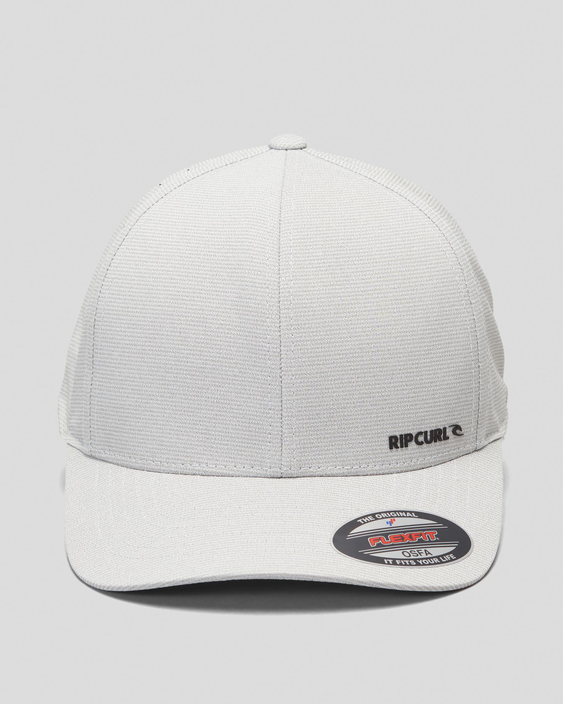 Rip Curl Vaporcool Phaser Flexfit Cap In Light Grey Marle - FREE ...