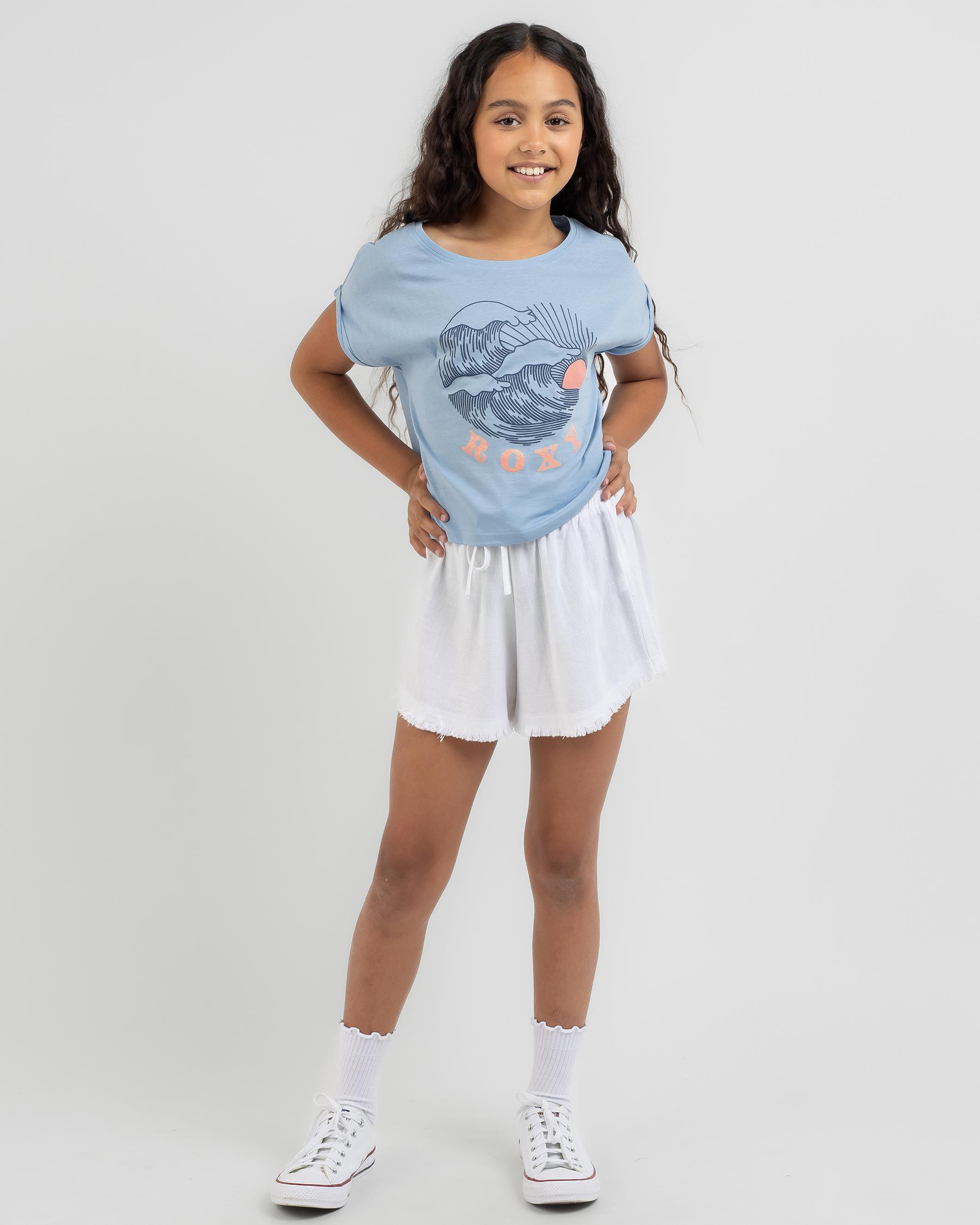 Shop Roxy Girls' BB Good T-Shirt In Cerulean - Fast Shipping & Easy ...
