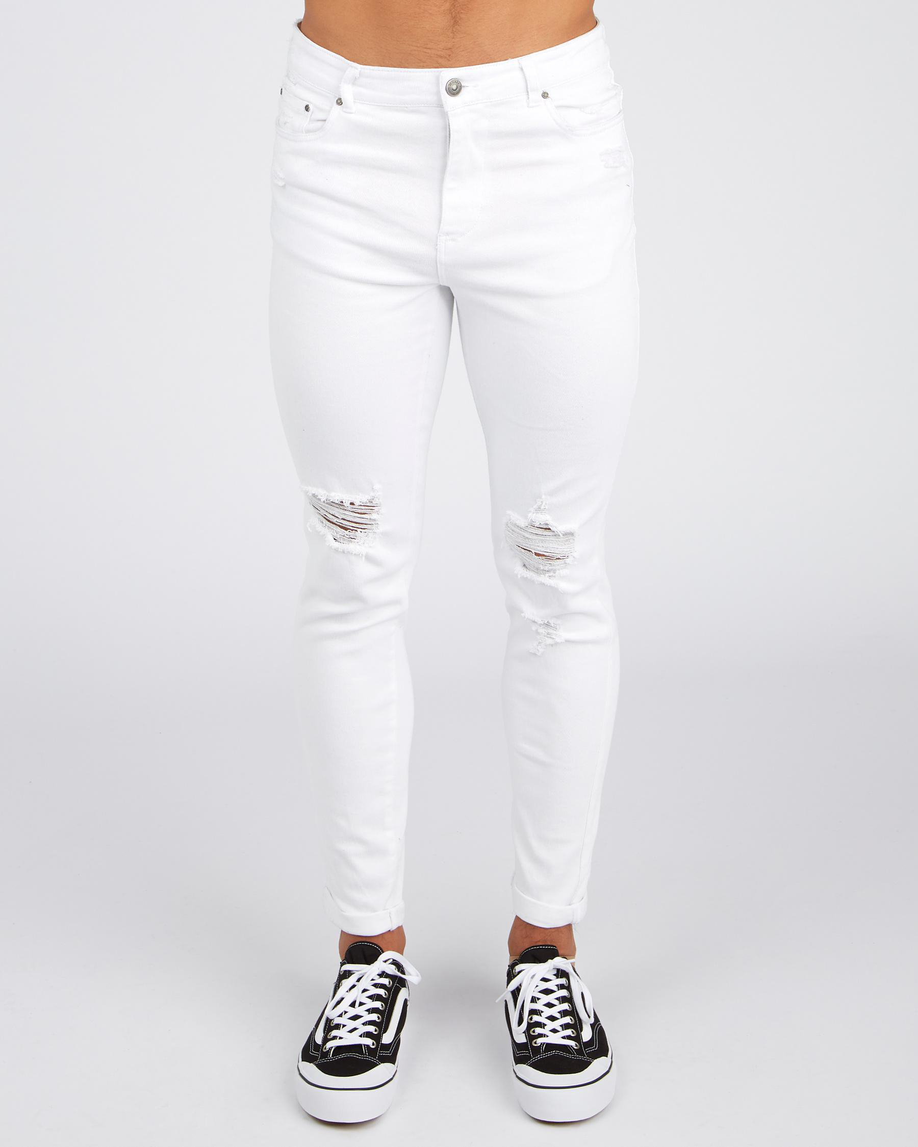 Shop Skylark Shred Jeans In White - Fast Shipping & Easy Returns - City ...