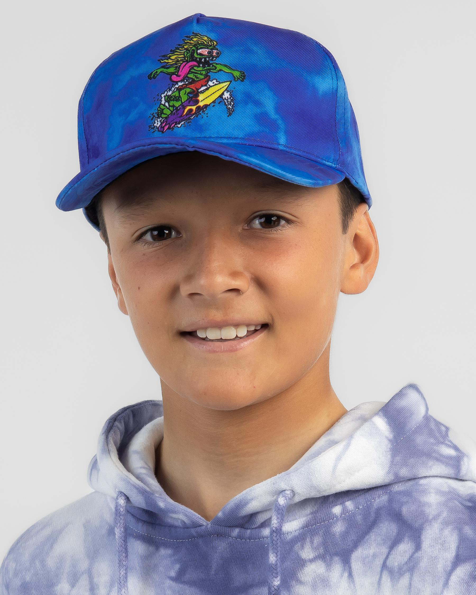 Shop Sanction Boys' Rad Snapback Cap In Blue Mottle - Fast Shipping ...