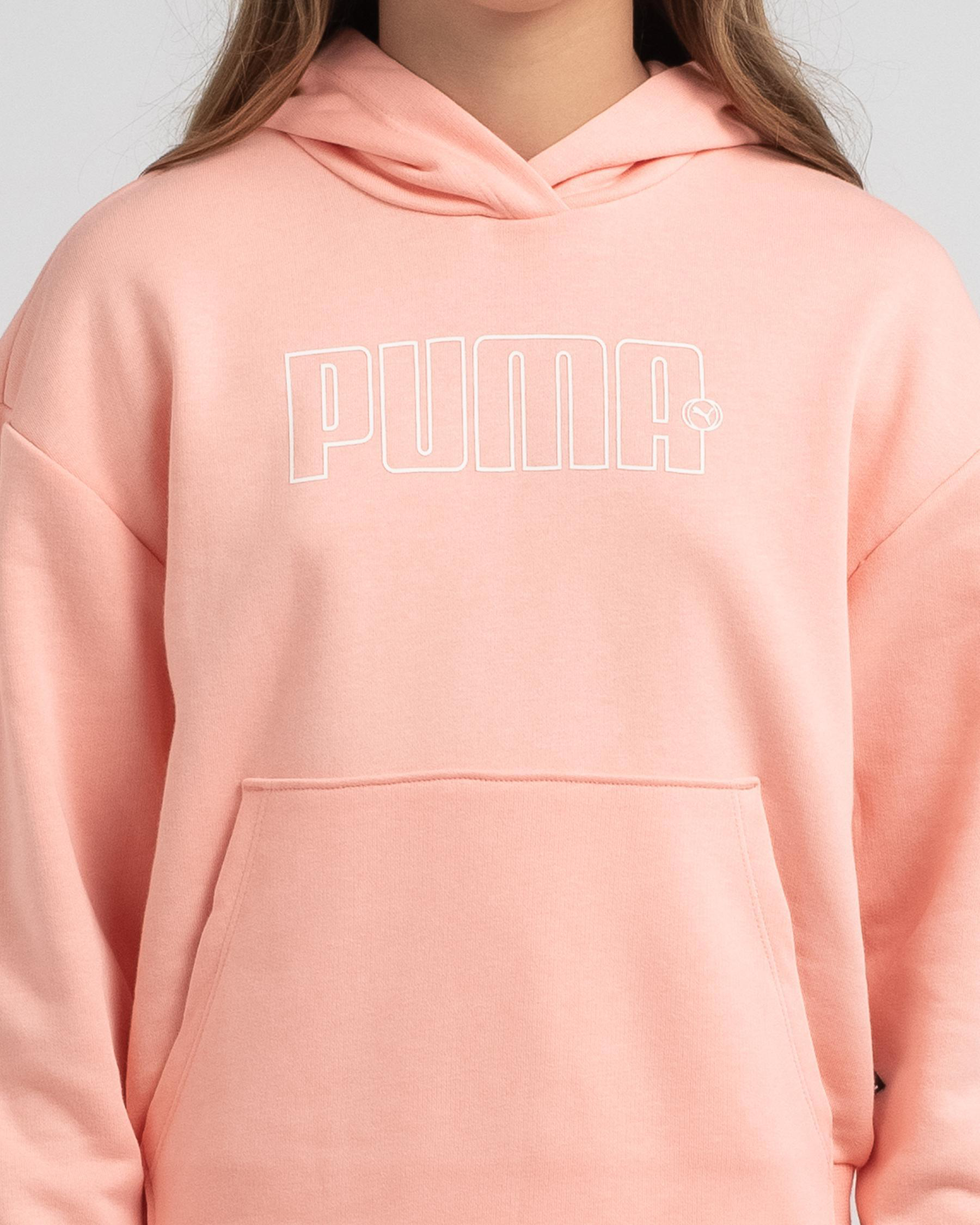Shop Puma Girls' Rebel Hoodie In Apricot Blush - Fast Shipping & Easy ...