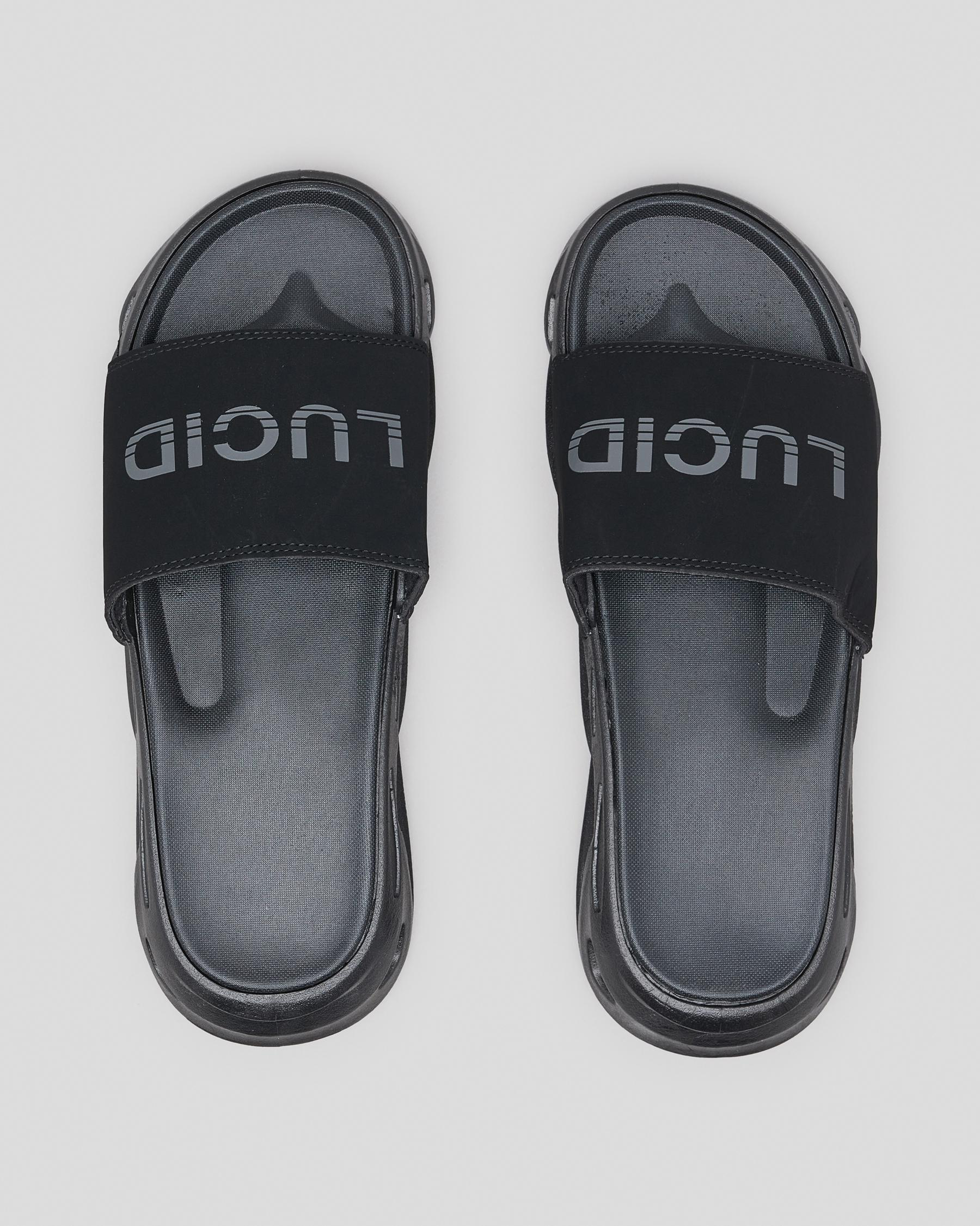 Shop Lucid Stratford Slides In Black/grey - Fast Shipping & Easy ...