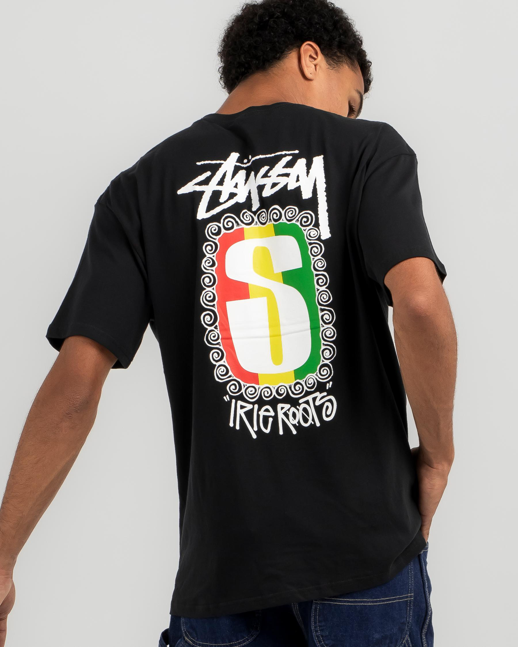 Shop Stussy Irie Roots T-Shirt In Black - Fast Shipping & Easy Returns ...