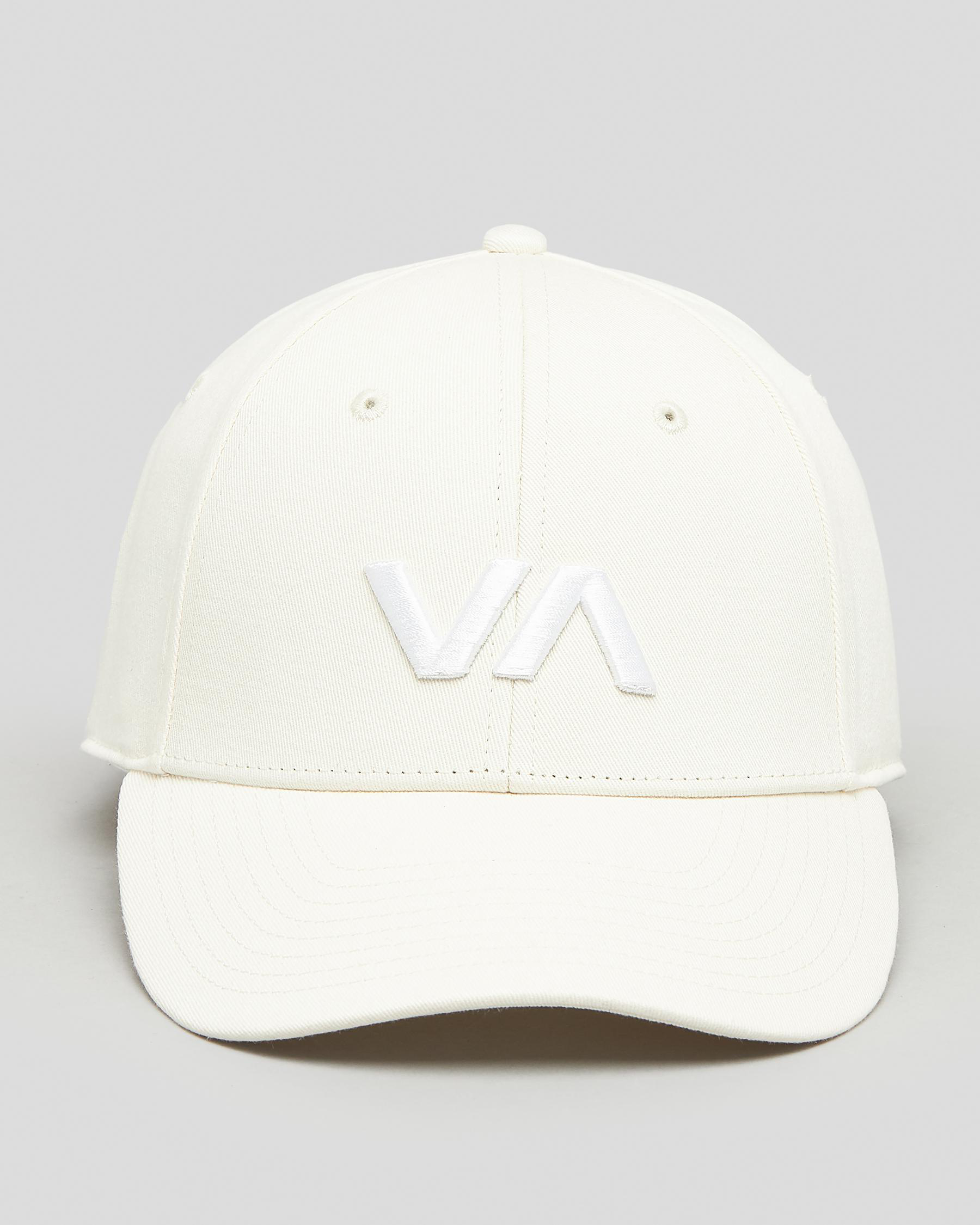 Shop RVCA VA Baseball Cap In Vintage White - Fast Shipping & Easy ...