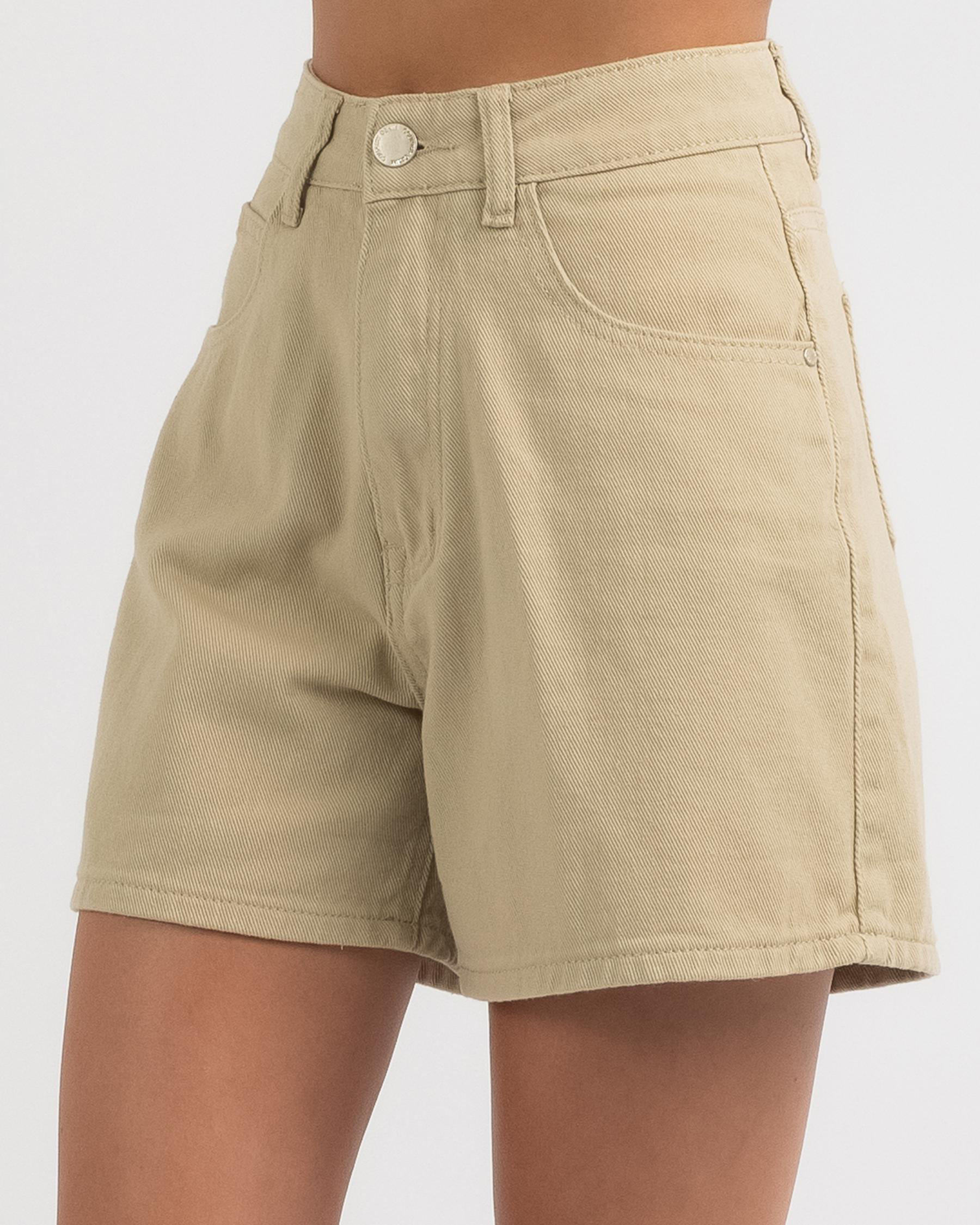 Shop Country Denim Otto Shorts In Beige - Fast Shipping & Easy Returns ...