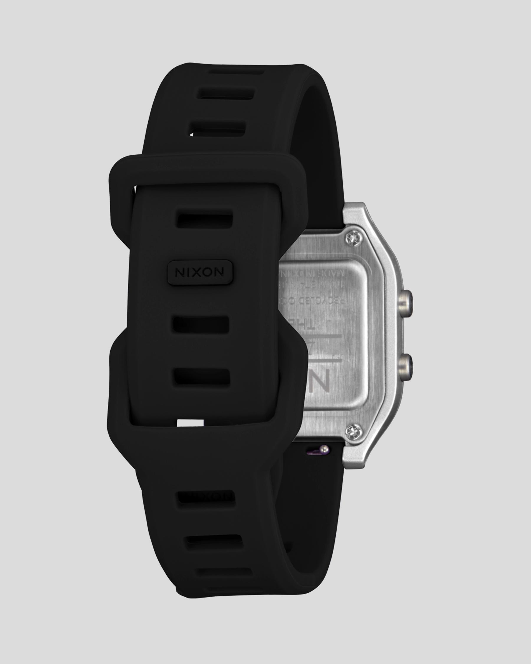Shop Nixon Ripper Watch In Silver / Black - Fast Shipping & Easy ...