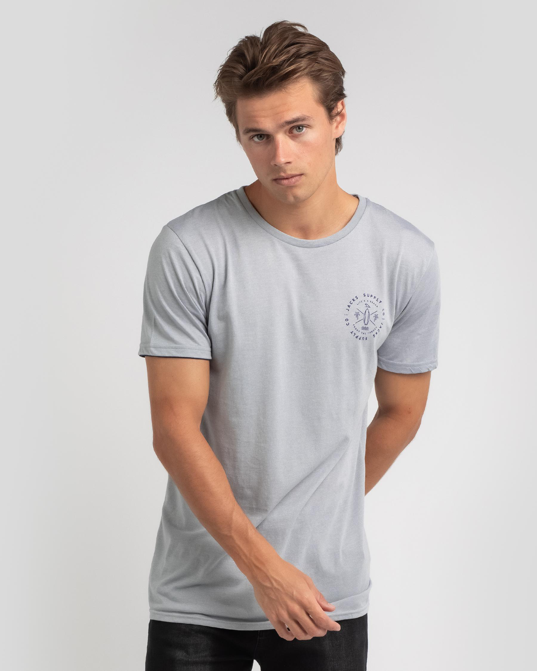Shop Jacks Repose Tipper T-Shirt In Light Grey - Fast Shipping & Easy ...