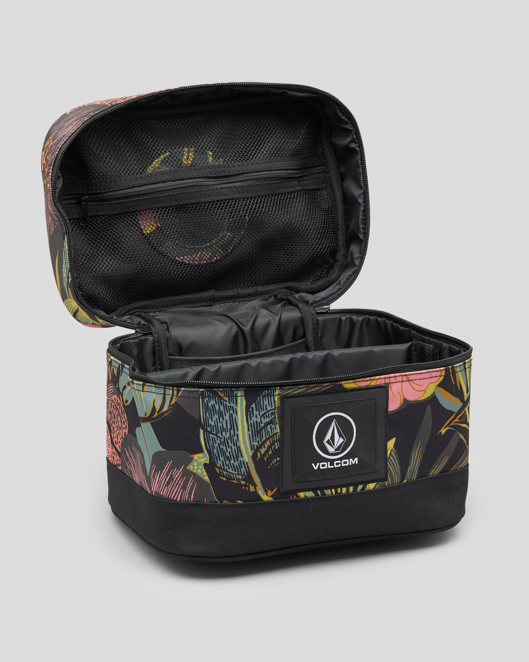 Shop Volcom Patch Attack Deluxe Makeup Case Set In Black/yellow - Fast Shipping & Easy Returns ...